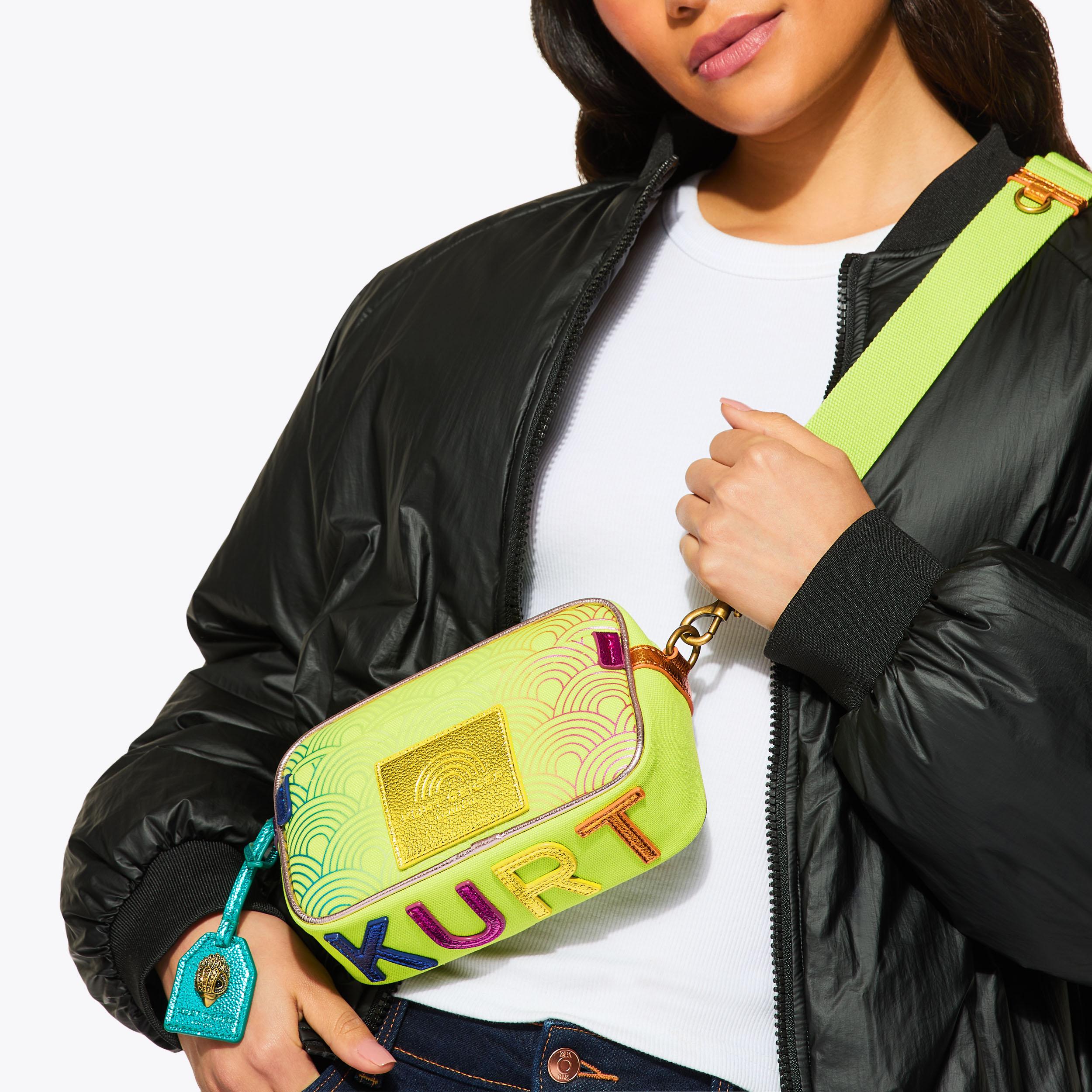 SOUTHBANK SM CAMERA BAG Lime Green Camera Purse by KURT GEIGER LONDON
