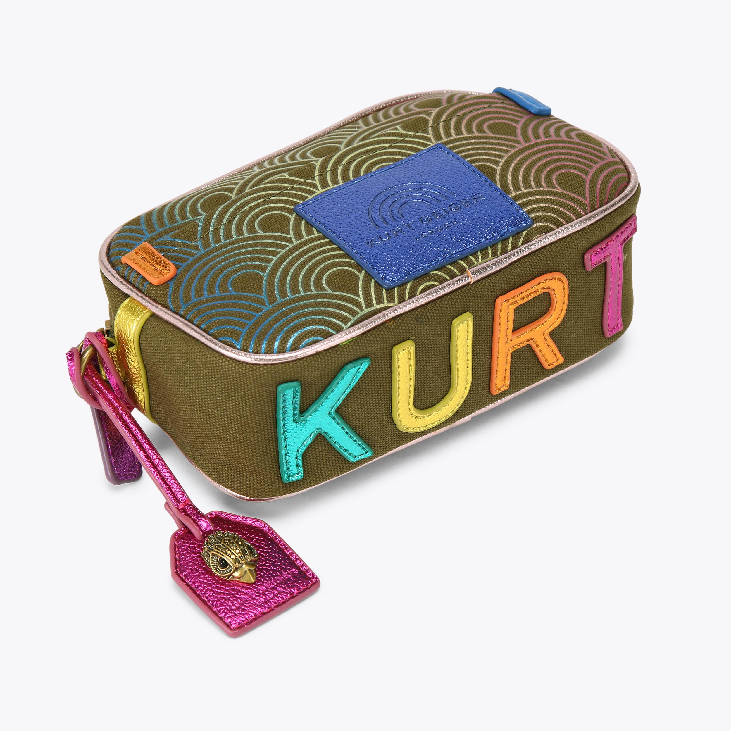 SOUTHBANK SM CAMERA BAG Khaki Rainbow Canvas Camera Purse by KURT ...