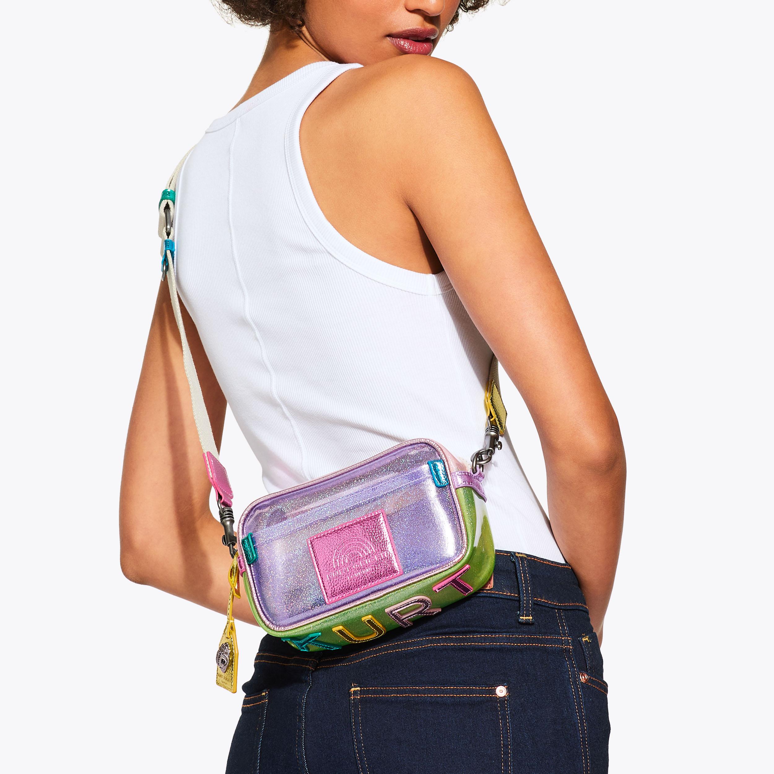 VINYL SOUTHBANK SM CAMERA Vinyl Glitter Southbank Purse by KURT GEIGER ...