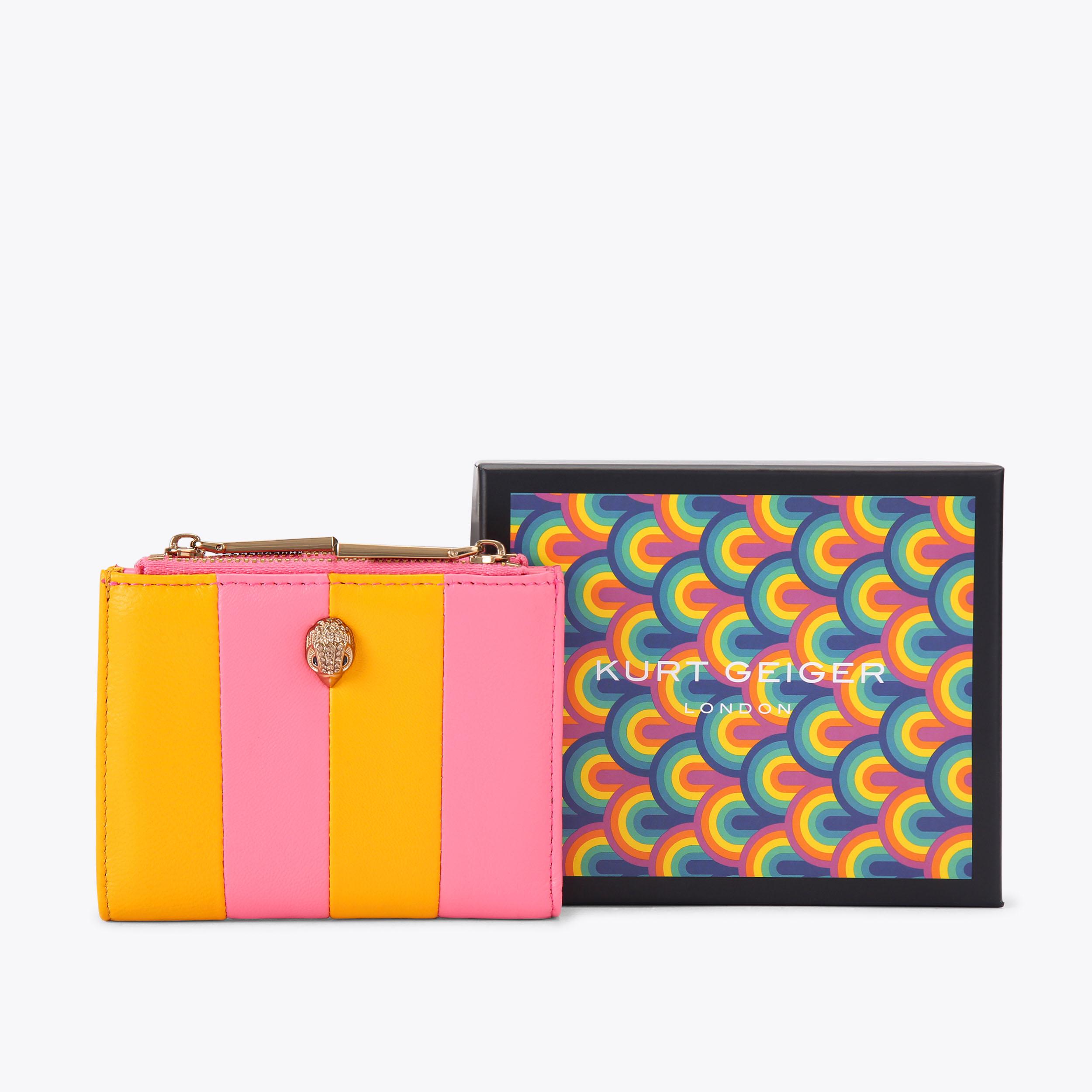 MINI PURSE KENSINGTON L Pink Orange Wallet by KURT GEIGER LONDON