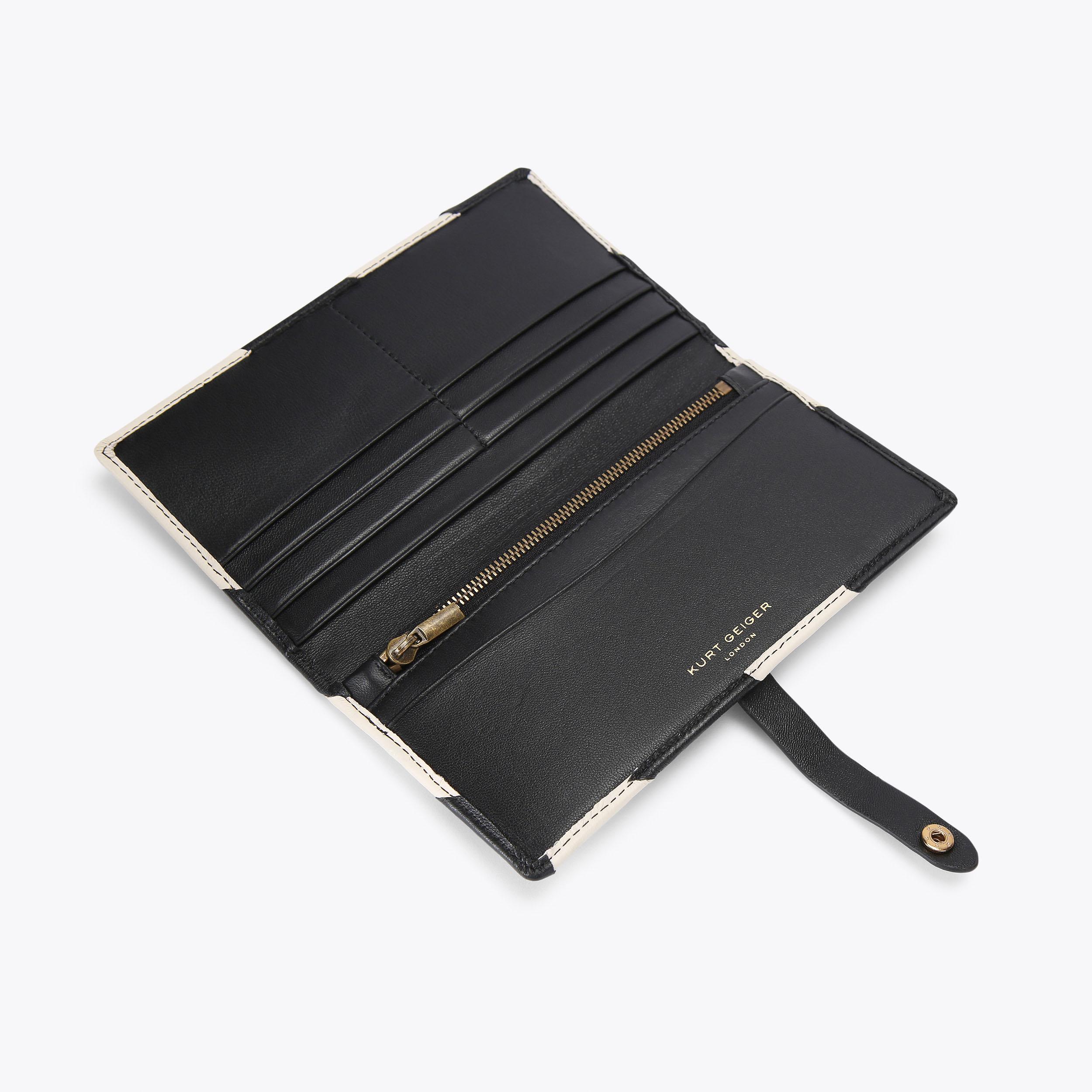 SFT WALLET KENSINGTON L E Soft Striped Leather Wallet by KURT GEIGER LONDON