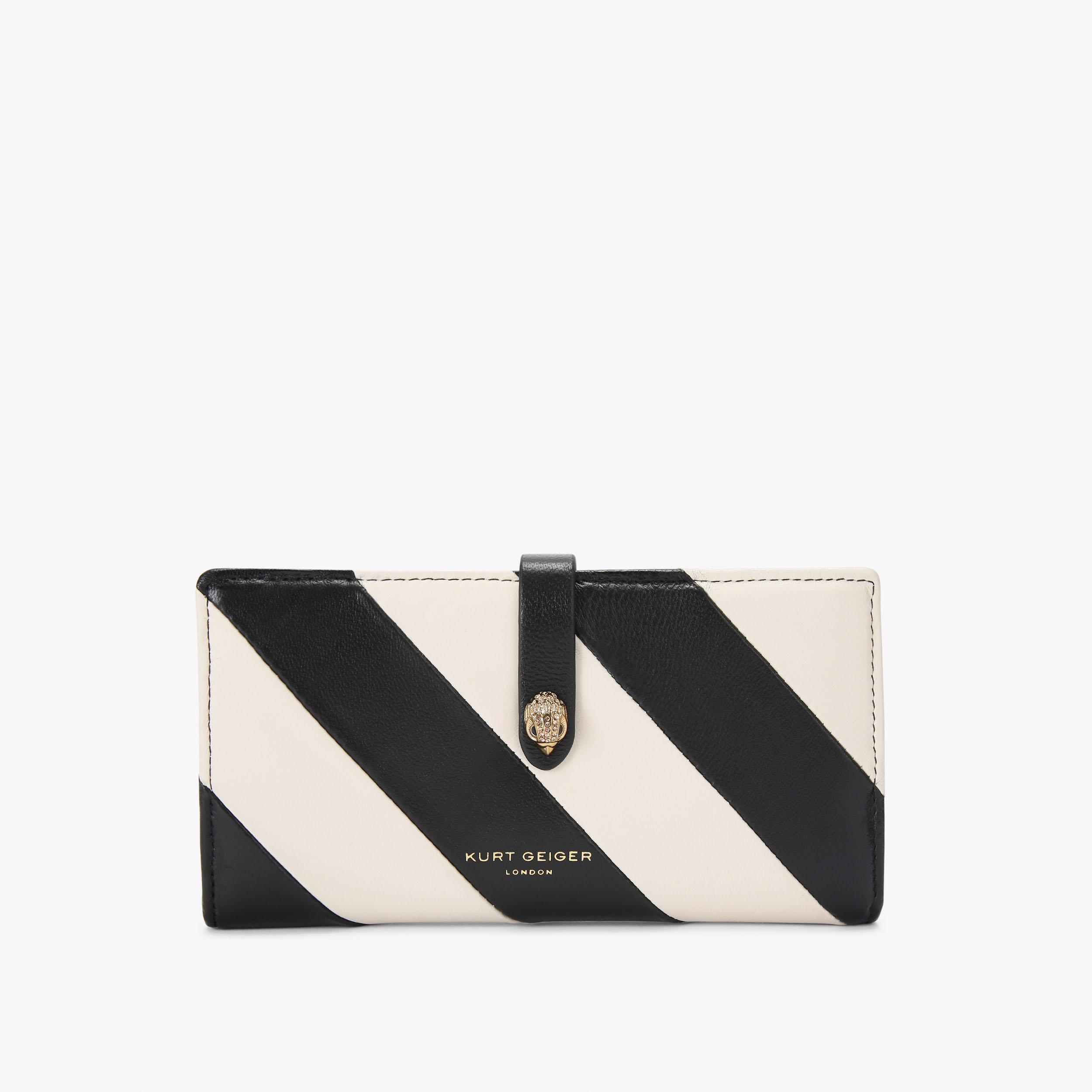 SFT WALLET KENSINGTON L E Soft Striped Leather Wallet by KURT GEIGER LONDON