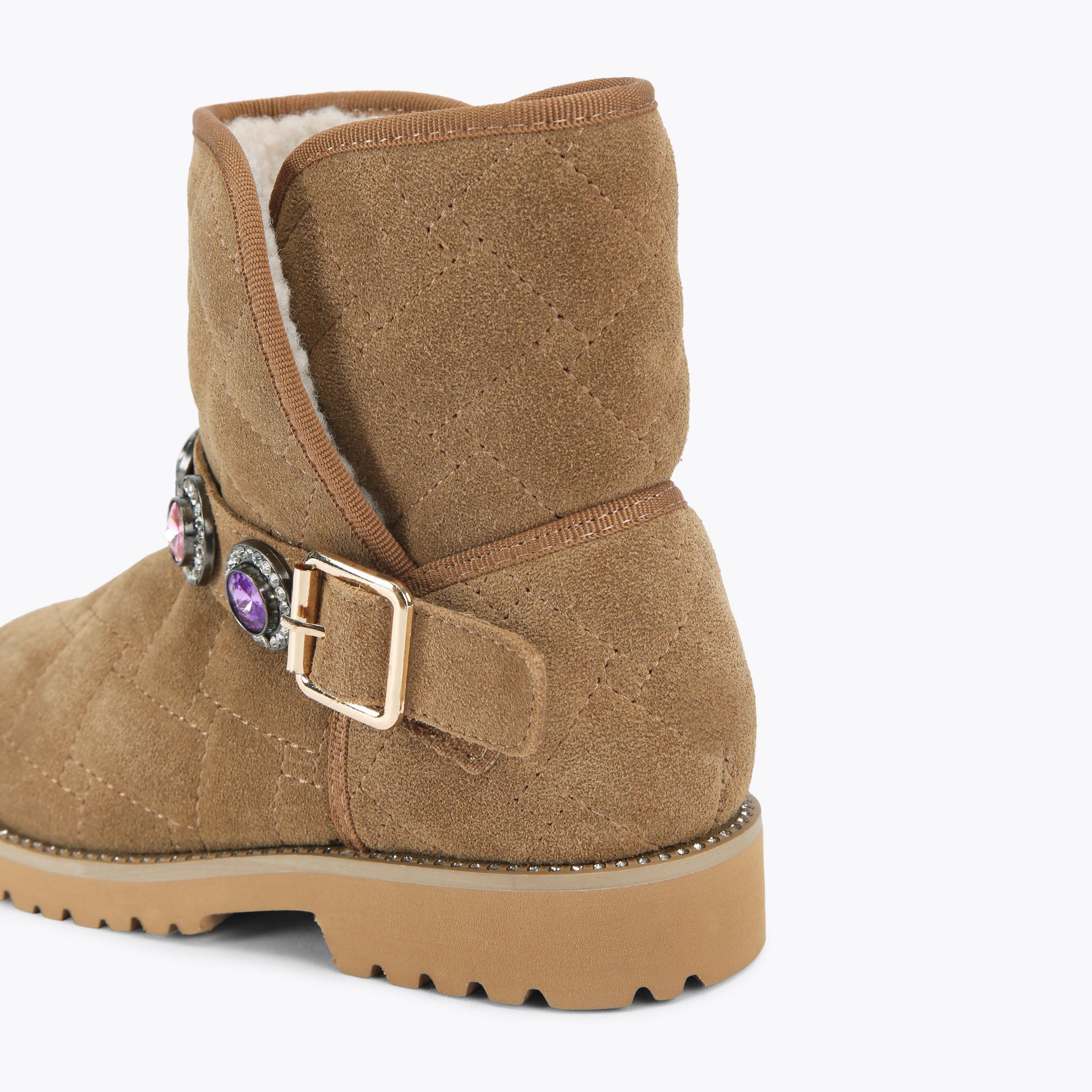 MINI ORSON BOOT Tan Suede Leather Ankle Boot by KURT GEIGER LONDON