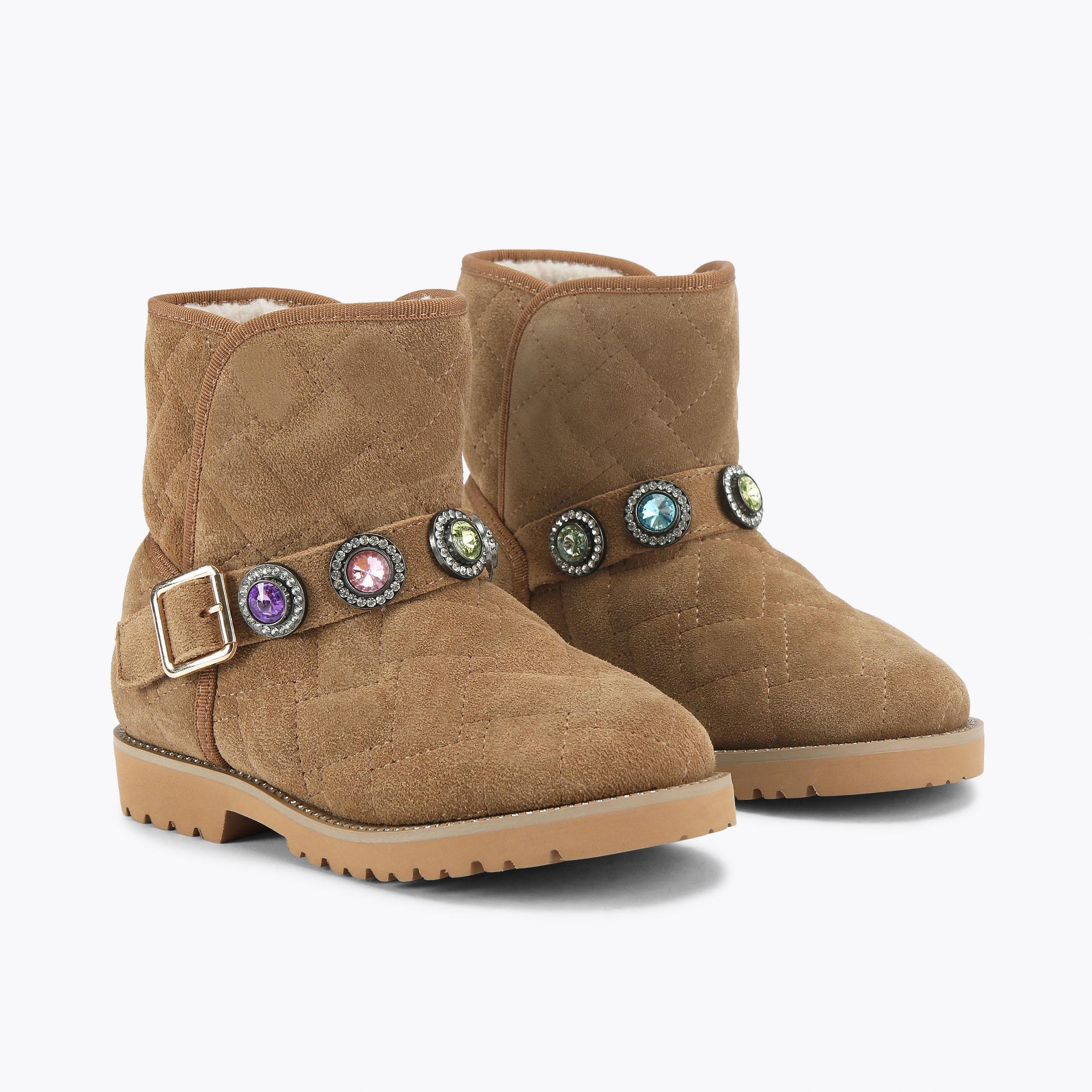 MINI ORSON BOOT Tan Suede Leather Ankle Boot by KURT GEIGER LONDON