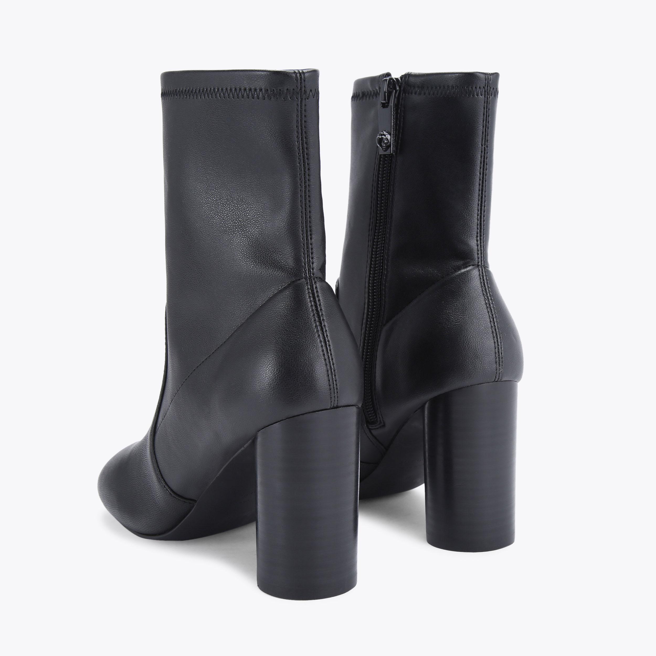 LANGLEY ROUND ANKLE BOOT Black Leather Ankle Boot by KURT GEIGER LONDON