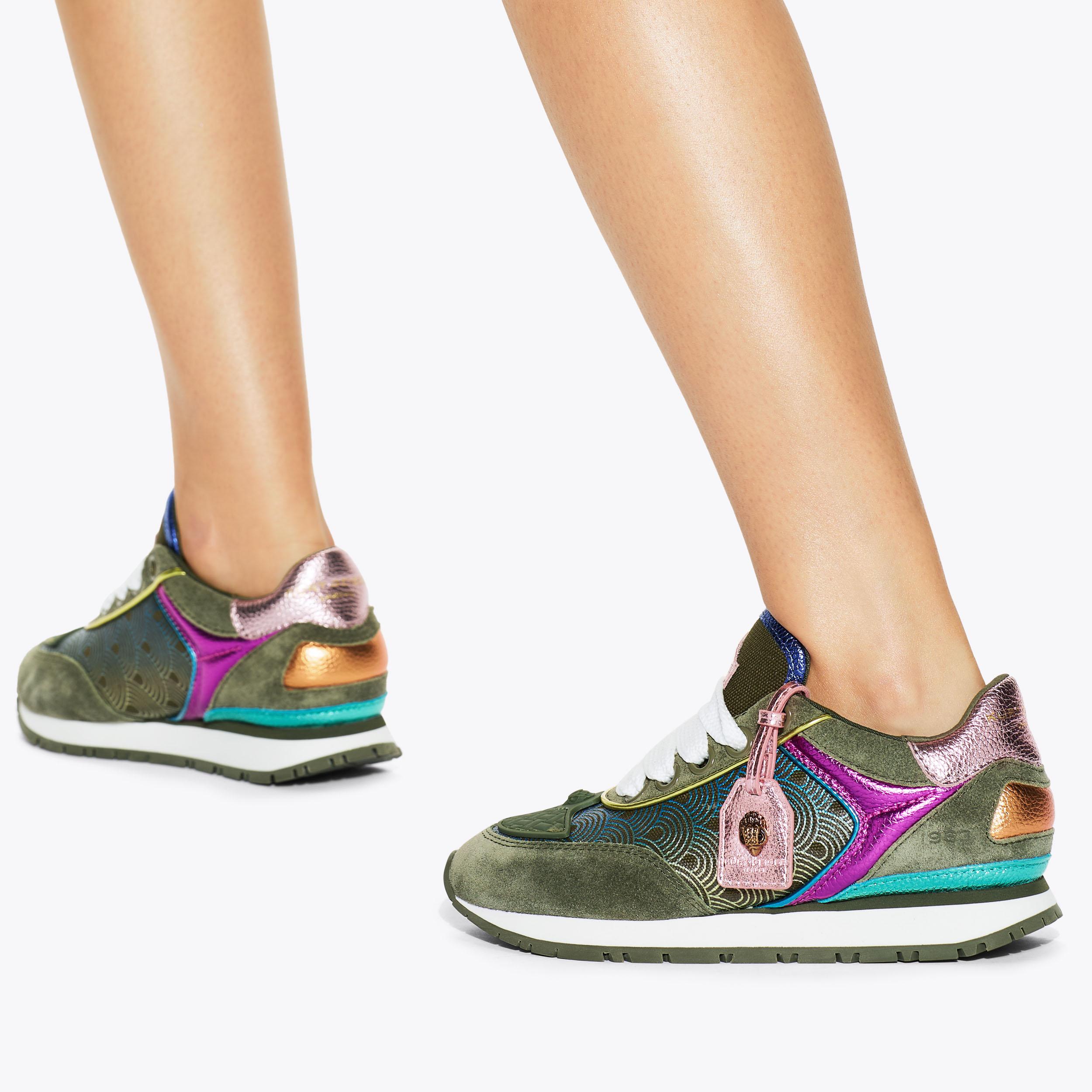 SOUTHBANK TAG RUNNER Dark Green Runner Sneaker by KURT GEIGER LONDON