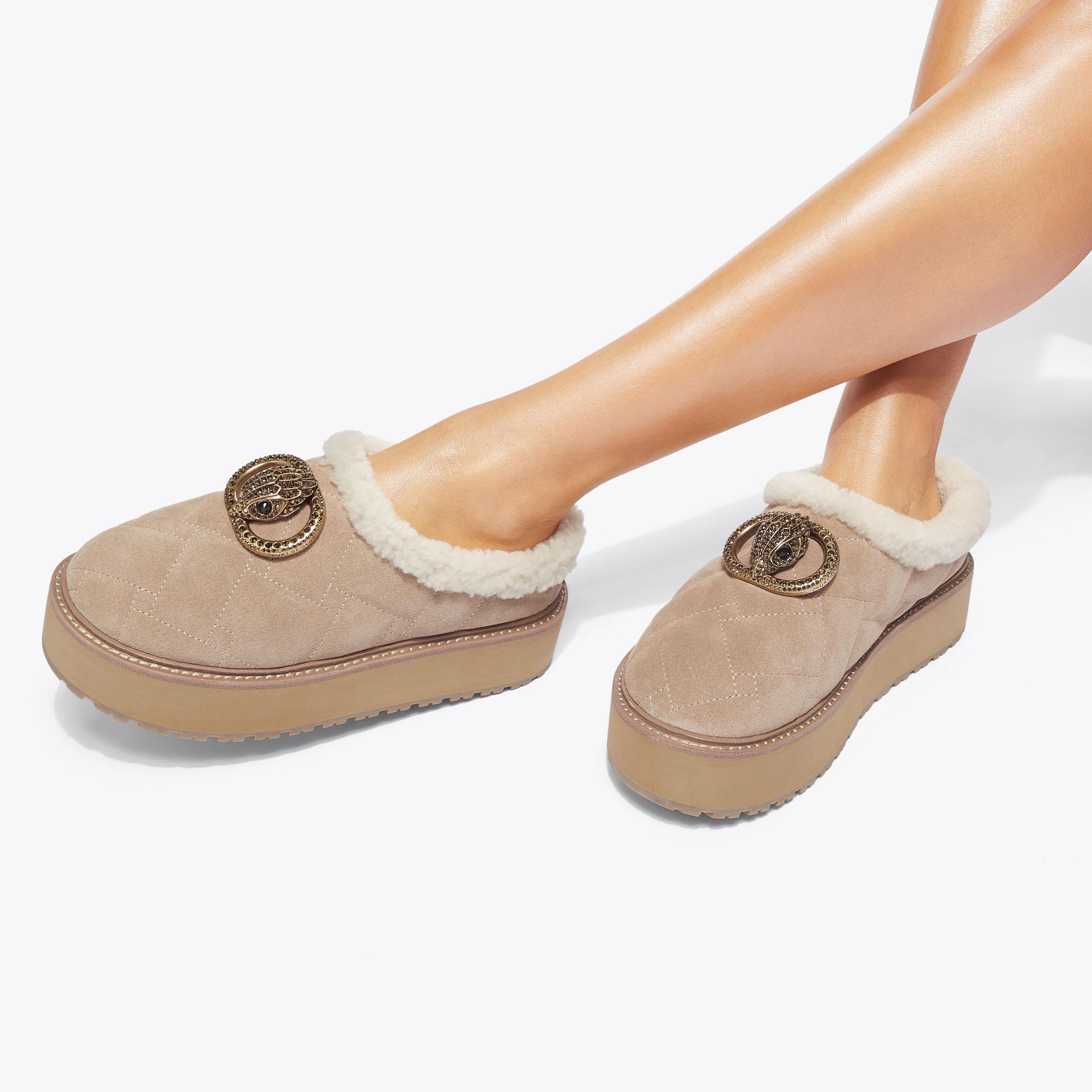 CHELSEA FLATFORM SLIP ON Beide Suede Slip On Shoe by KURT GEIGER LONDON