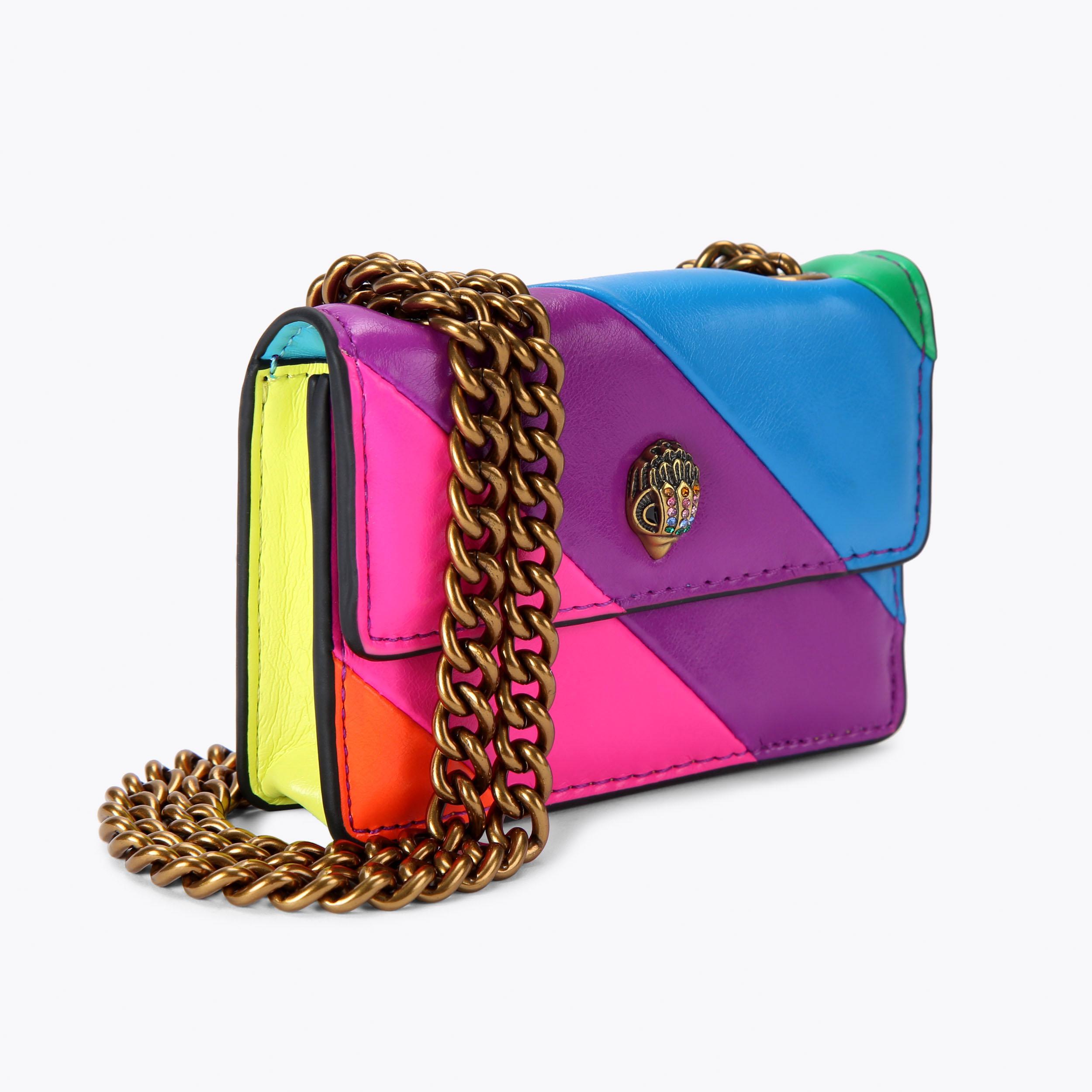 MICRO KENSINGTON L Neon Stripe Micro Purse by KURT GEIGER LONDON