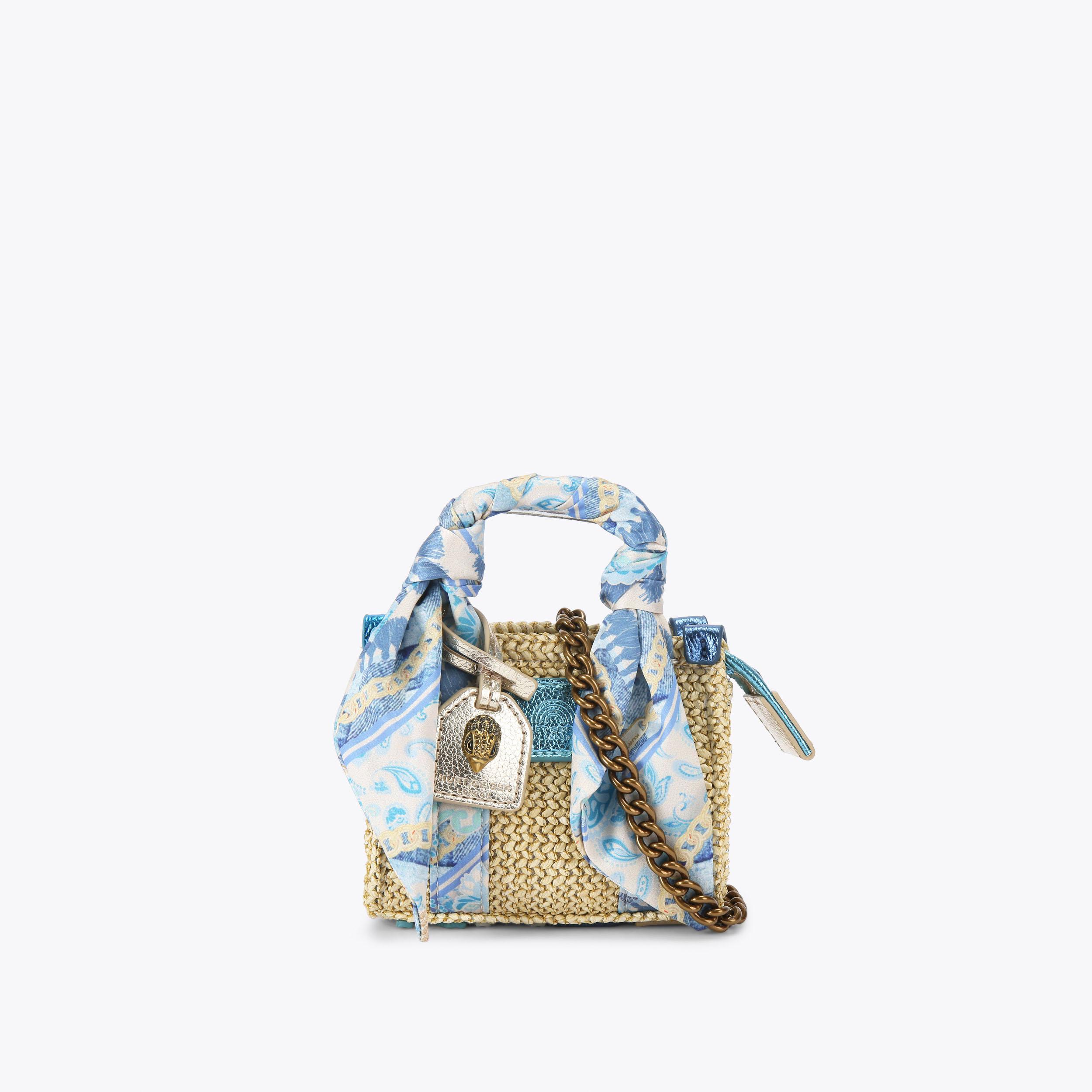 MICRO SOUTHBANK TOTE Raffia Micro Tote Purse by KURT GEIGER LONDON