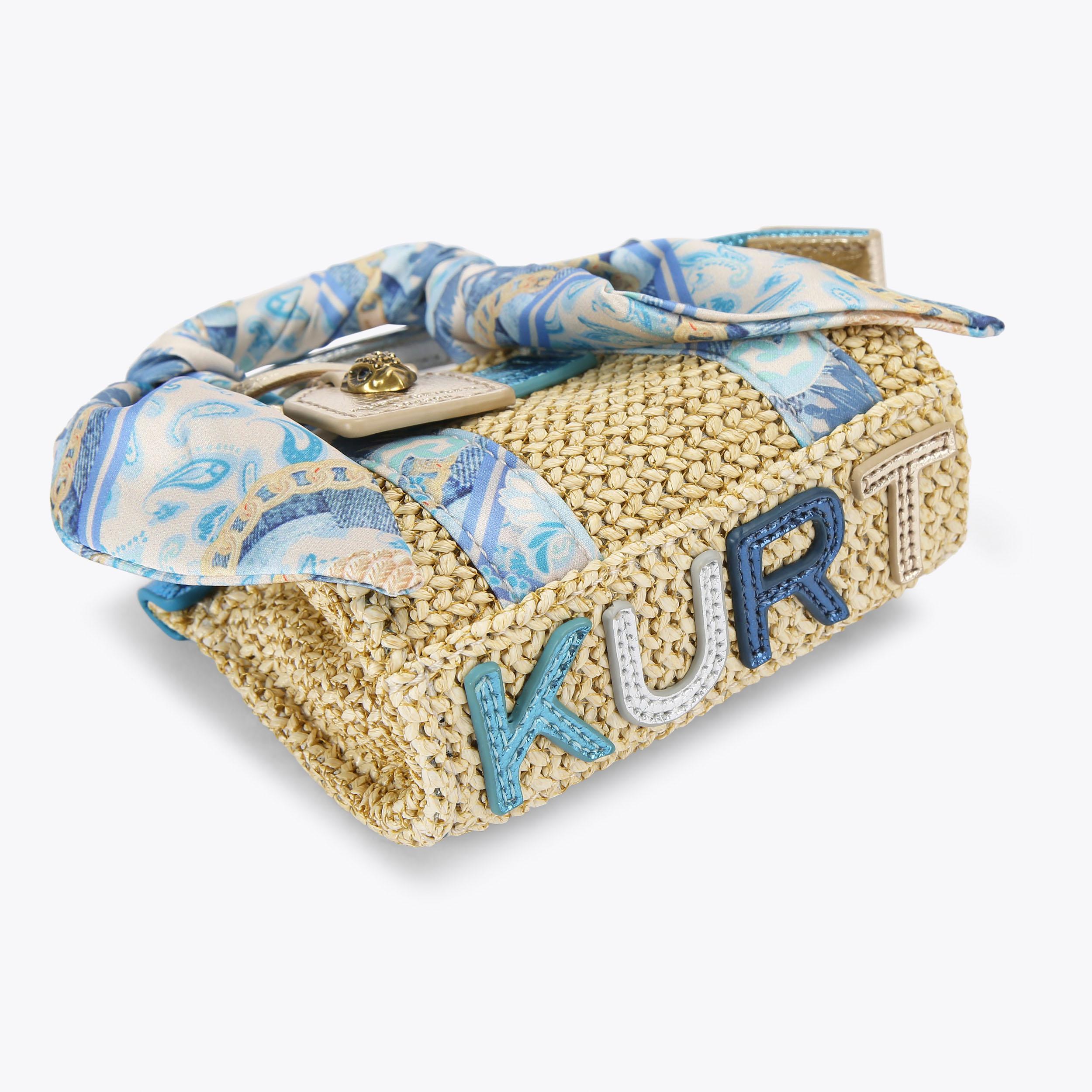 MICRO SOUTHBANK TOTE Raffia Micro Tote Purse by KURT GEIGER LONDON