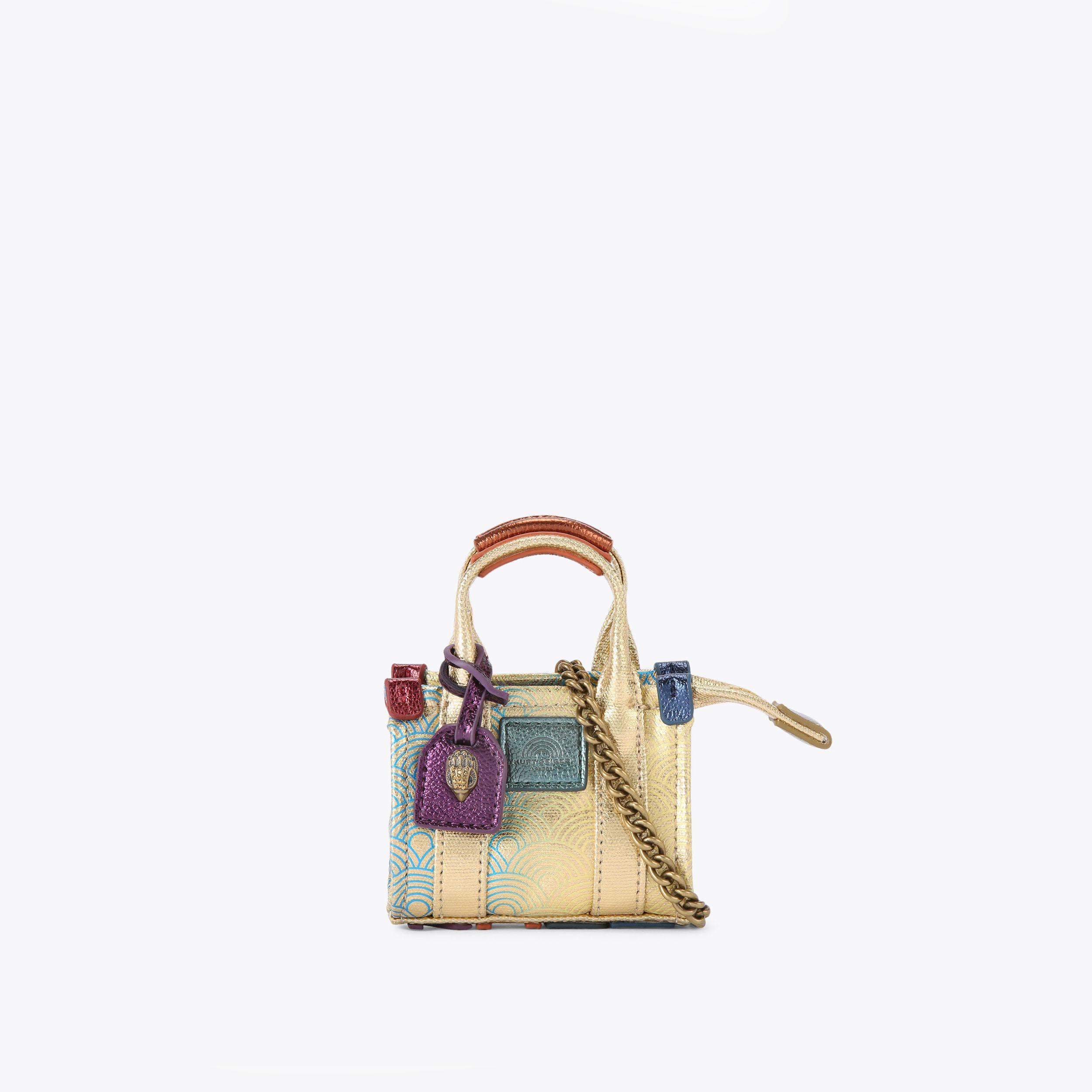 MICRO SOUTHBANK TOTE Gold Micro Tote by KURT GEIGER LONDON