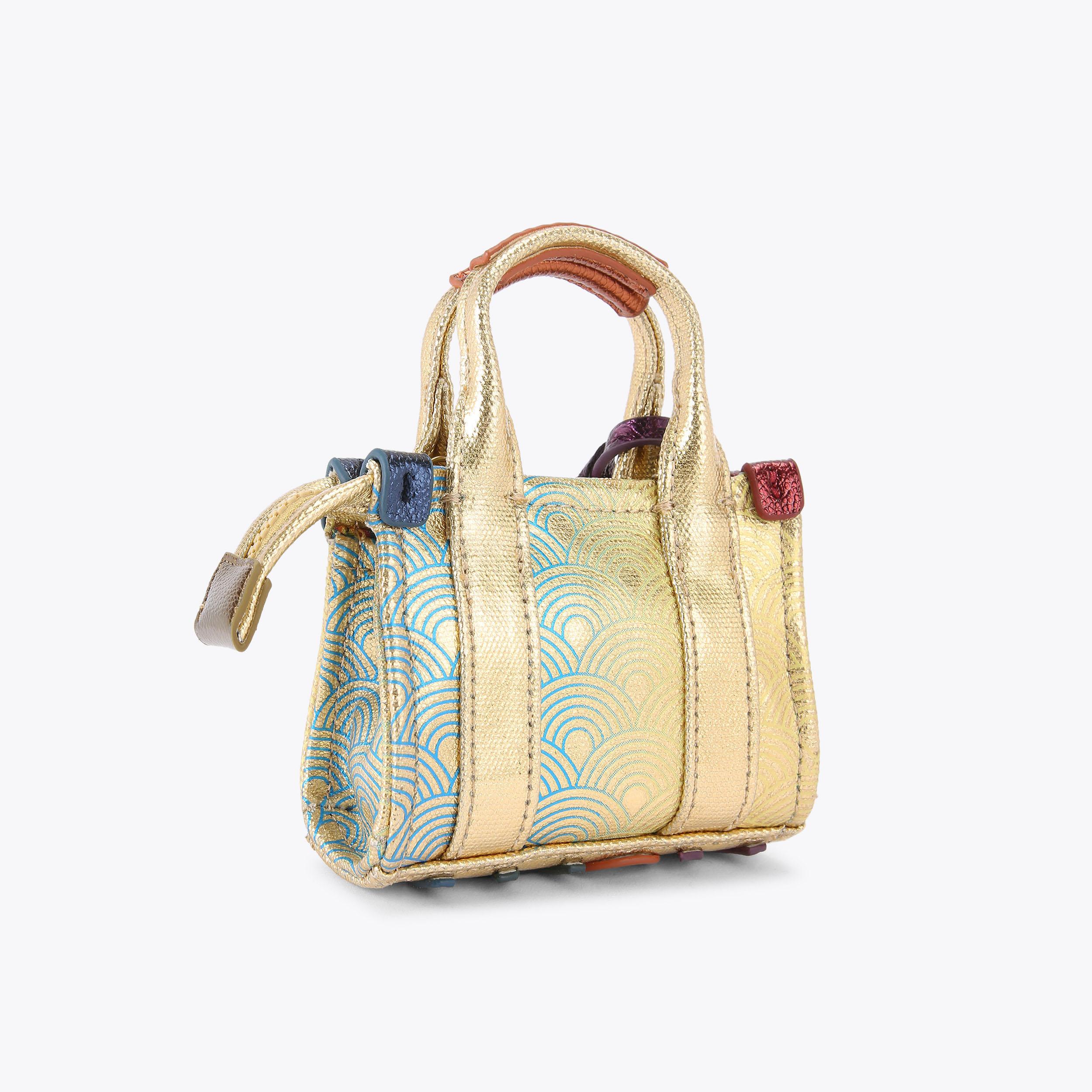 MICRO SOUTHBANK TOTE Gold Micro Tote by KURT GEIGER LONDON