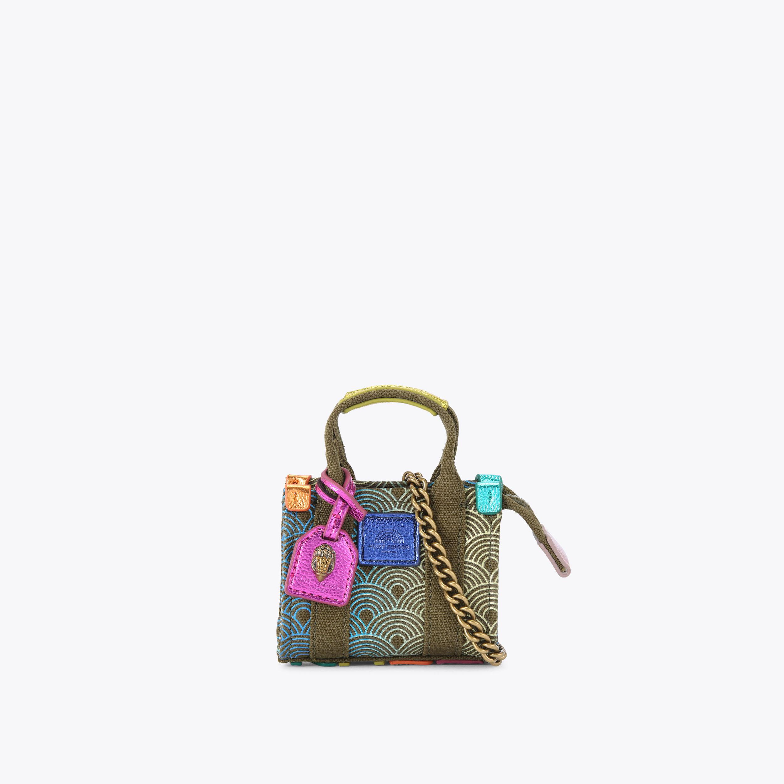 MICRO SOUTHBANK TOTE Khaki Rainbow Tote by KURT GEIGER LONDON