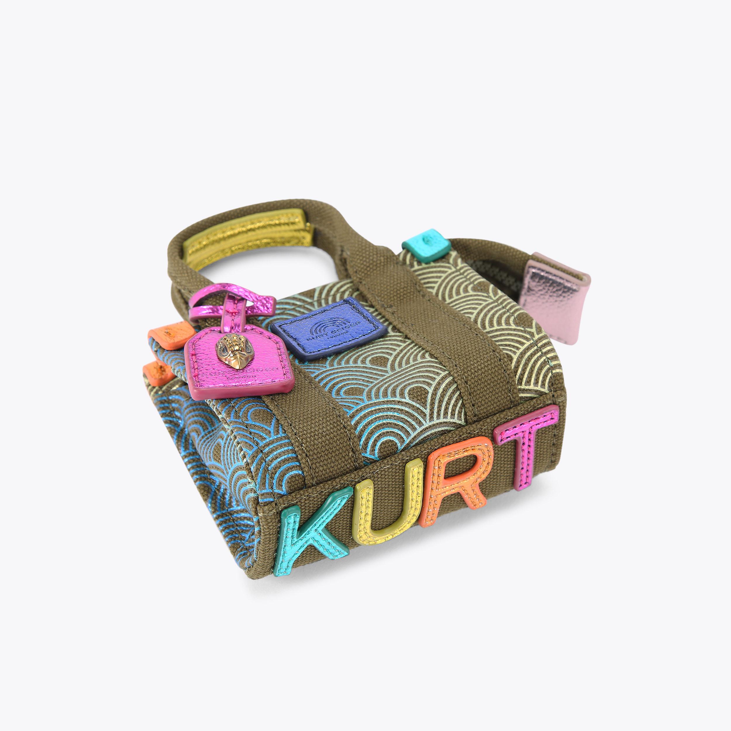 MICRO SOUTHBANK TOTE Khaki Rainbow Tote by KURT GEIGER LONDON