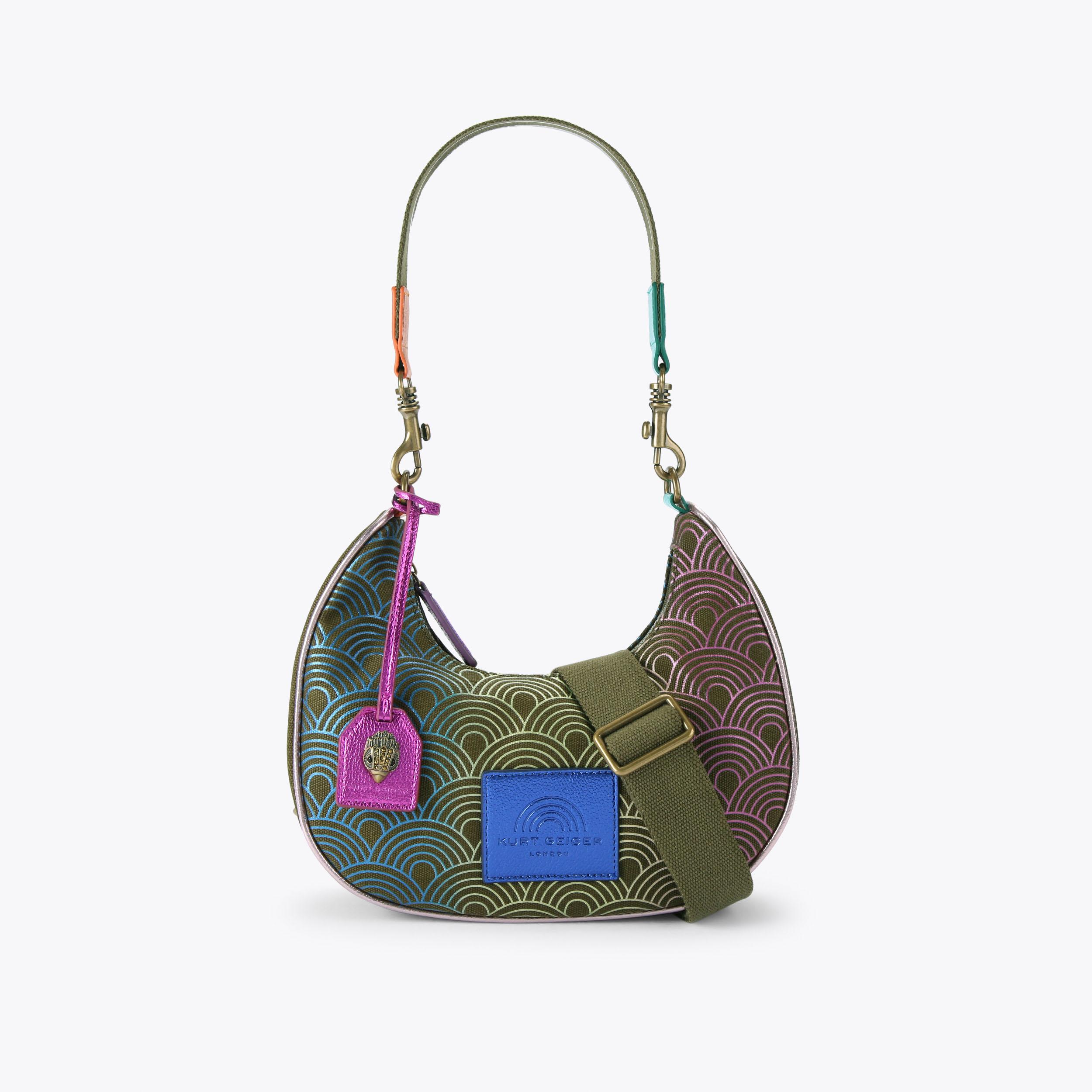 SM SOUTHBANK HOBO Khaki Canvas Hobo Purse by KURT GEIGER LONDON