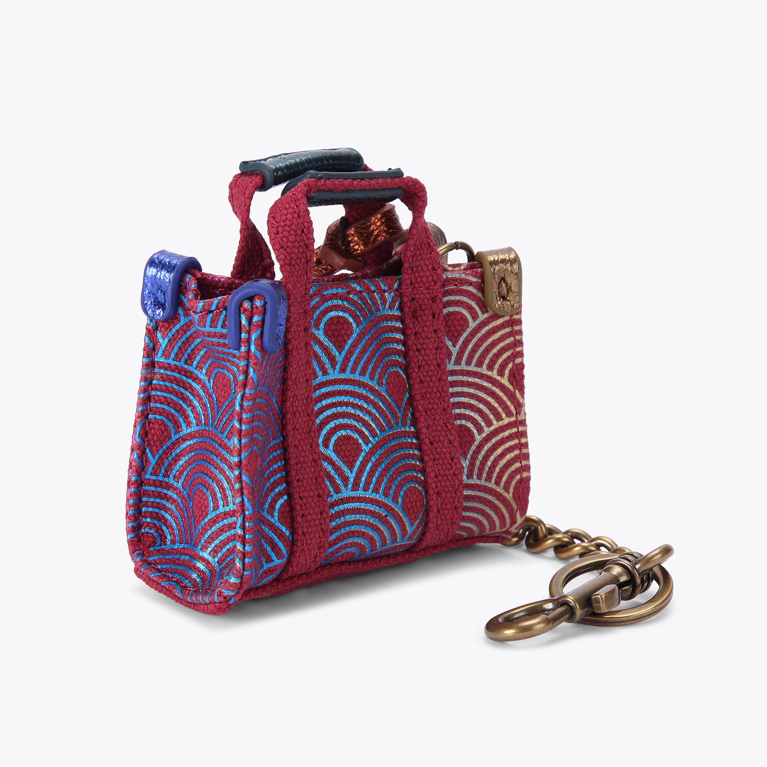 SOUTHBANK KEYRING Red Canvas Keyring by KURT GEIGER LONDON