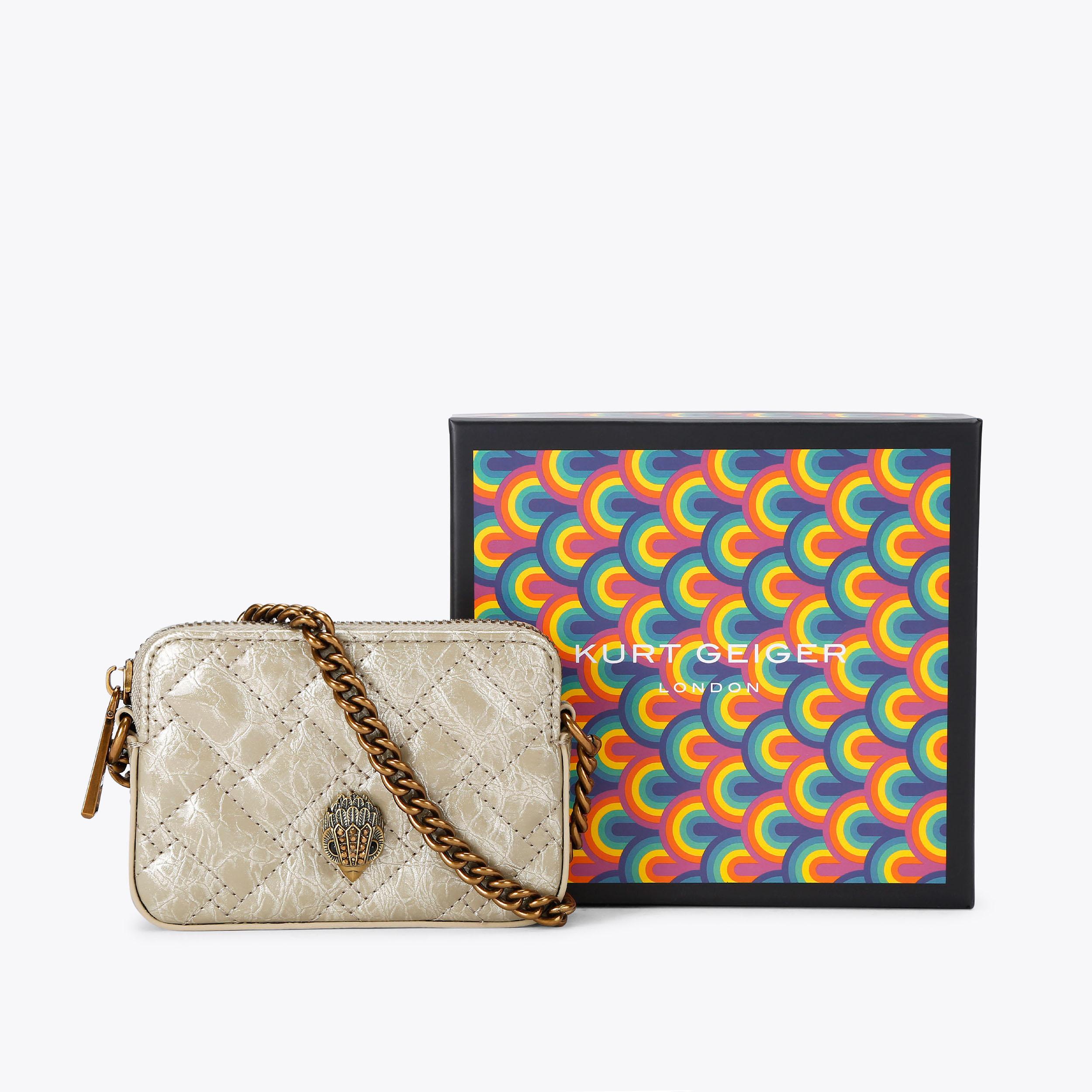 MICRO KENSINGTON CAMERA Gold Metallic Micro Camera Purse by KURT GEIGER ...