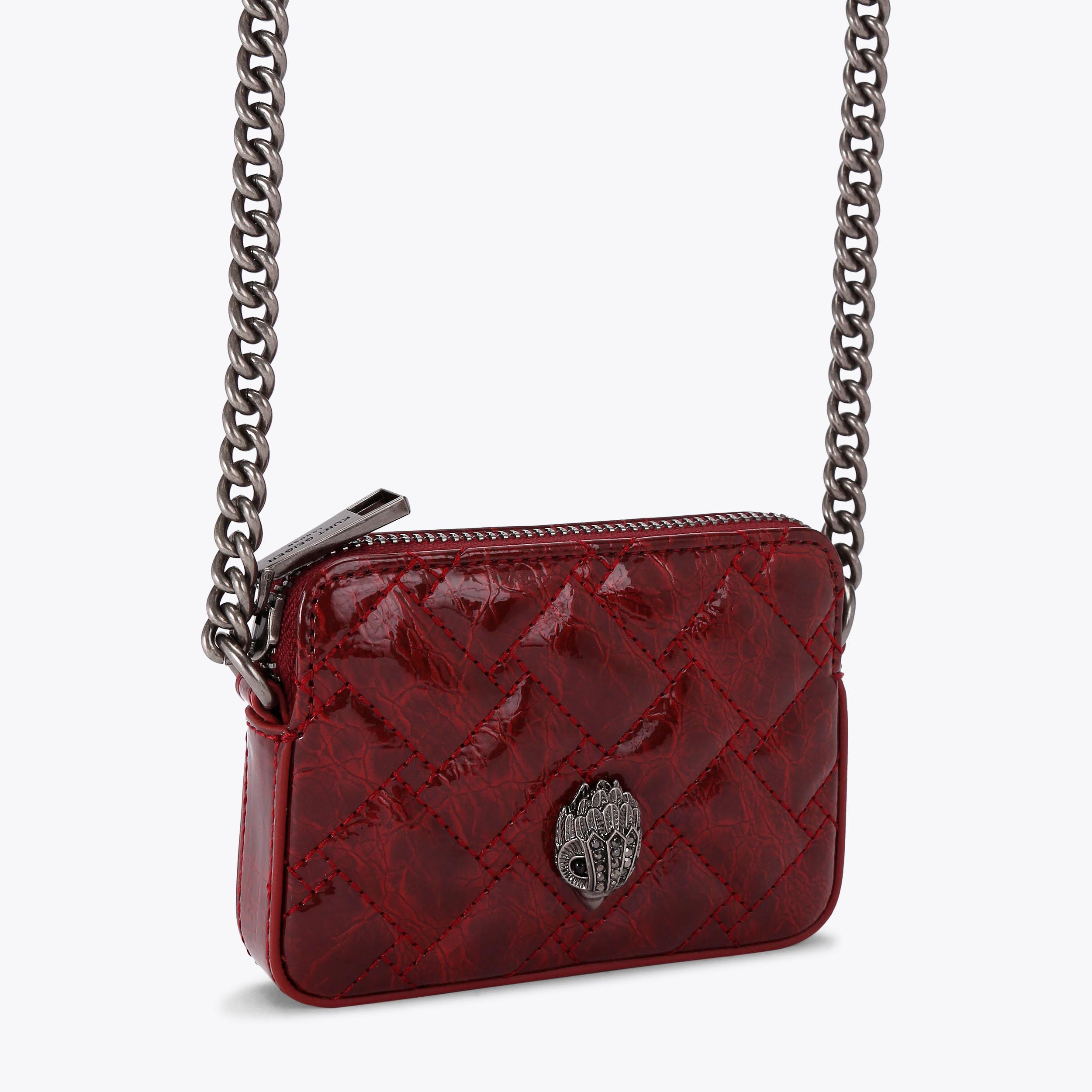 MICRO KENSINGTON CAMERA Red Metallic Micro Camera Bag by KURT GEIGER LONDON