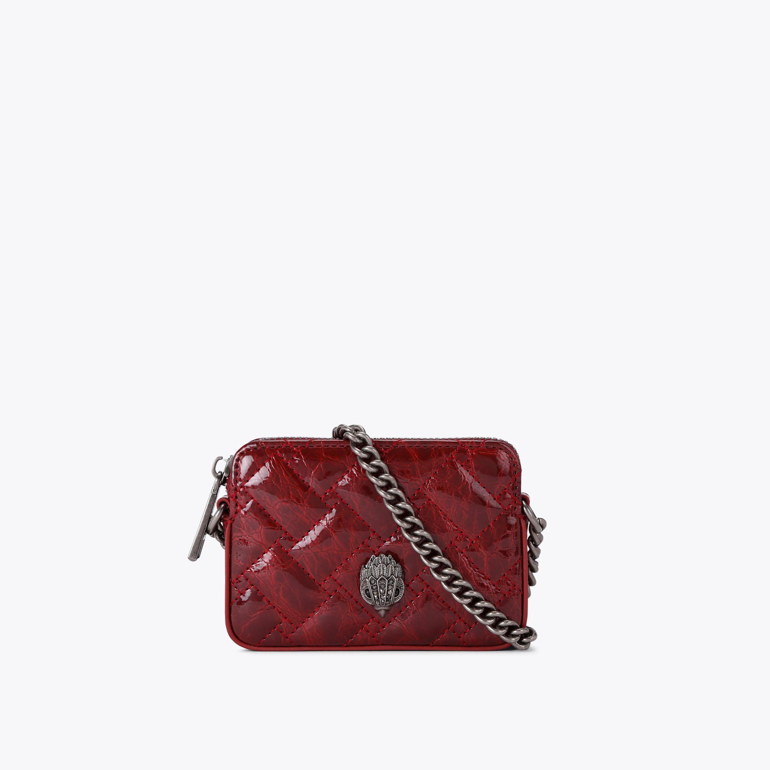 MICRO KENSINGTON CAMERA Red Metallic Micro Camera Bag by KURT GEIGER LONDON