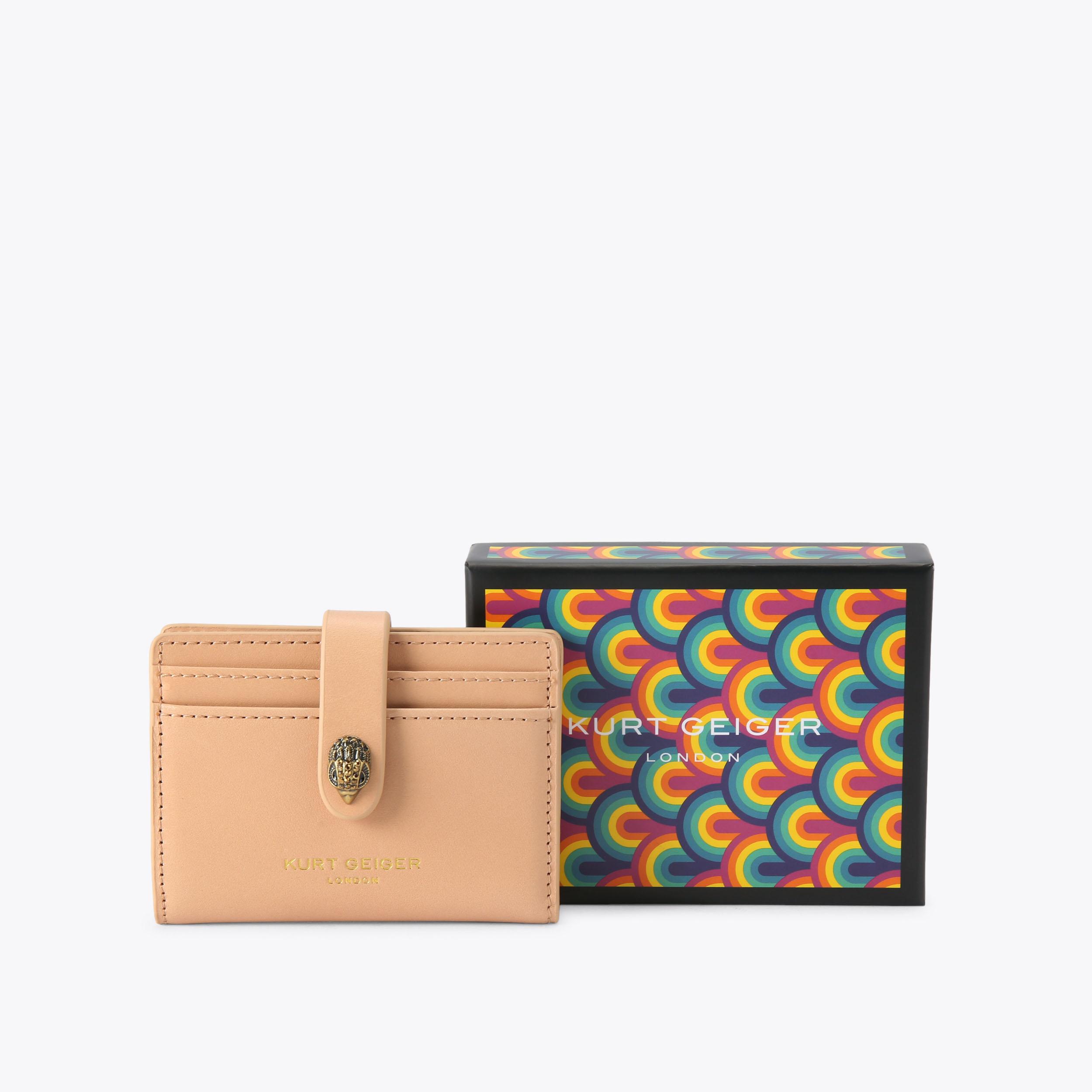 BOND MULTI CARD HOLDER Taupe Leather Card Holder by KURT GEIGER LONDON