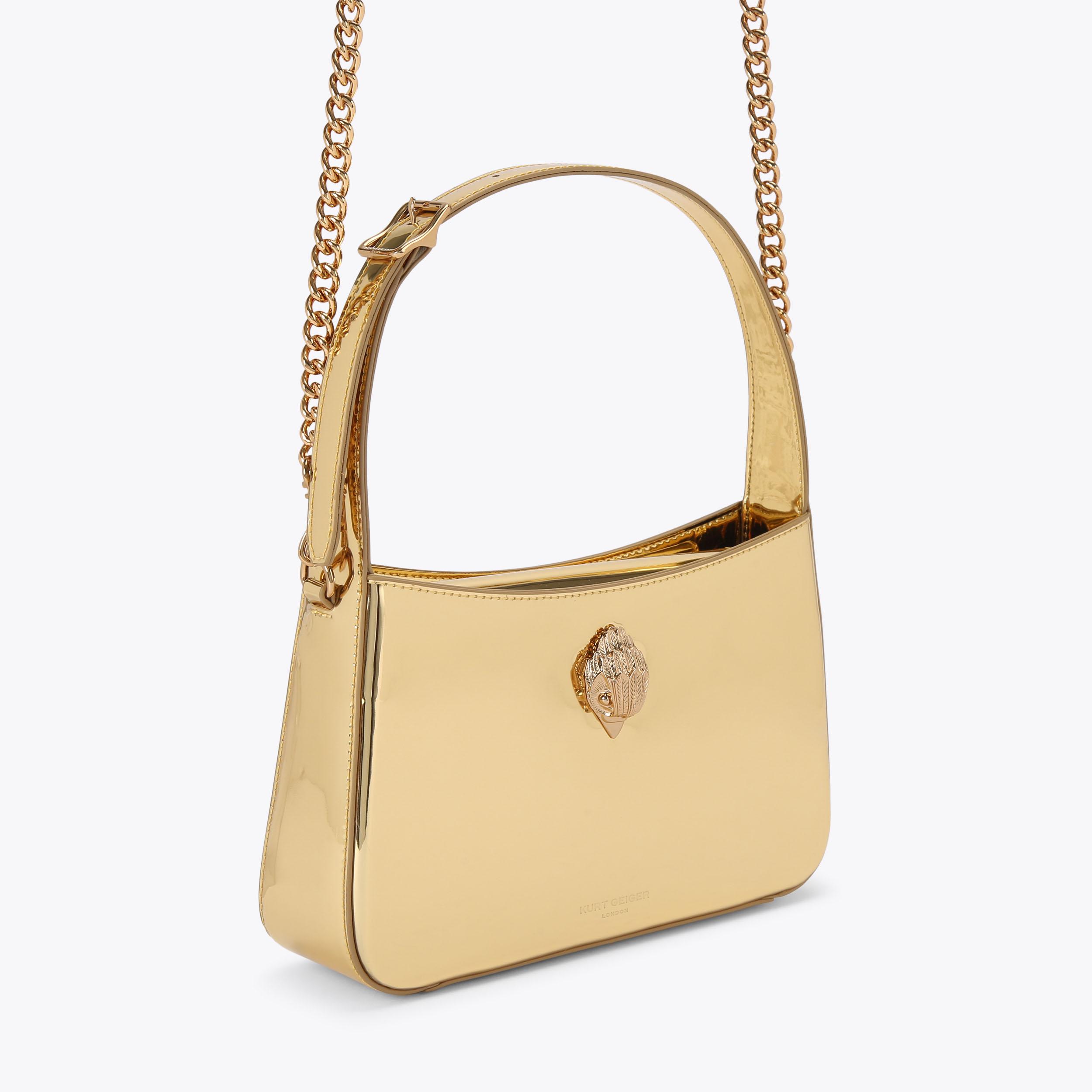 BOND SHOULDER BAG Gold Shoulder Bag by KURT GEIGER LONDON