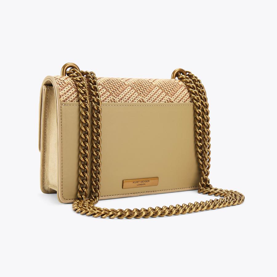SHOREDITCH SM CROSS BODY Tan Cross Body Bag by KURT GEIGER SHOREDITCH SM CROSS BODY Tan Cross Body Bag by KURT GEIGER