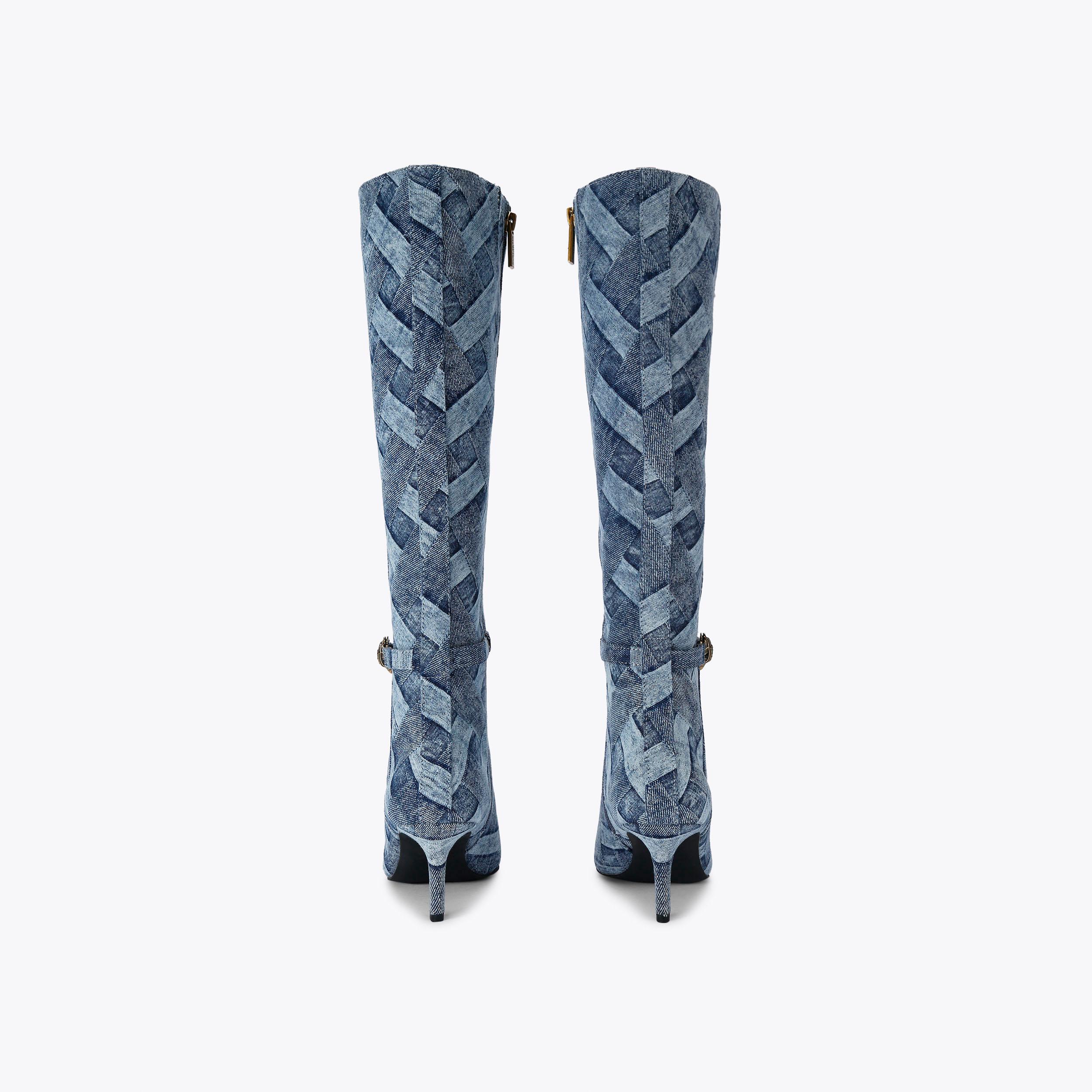 KENSINGTON FLEXI KNEE Denim Knee High Boot by KURT GEIGER LONDON