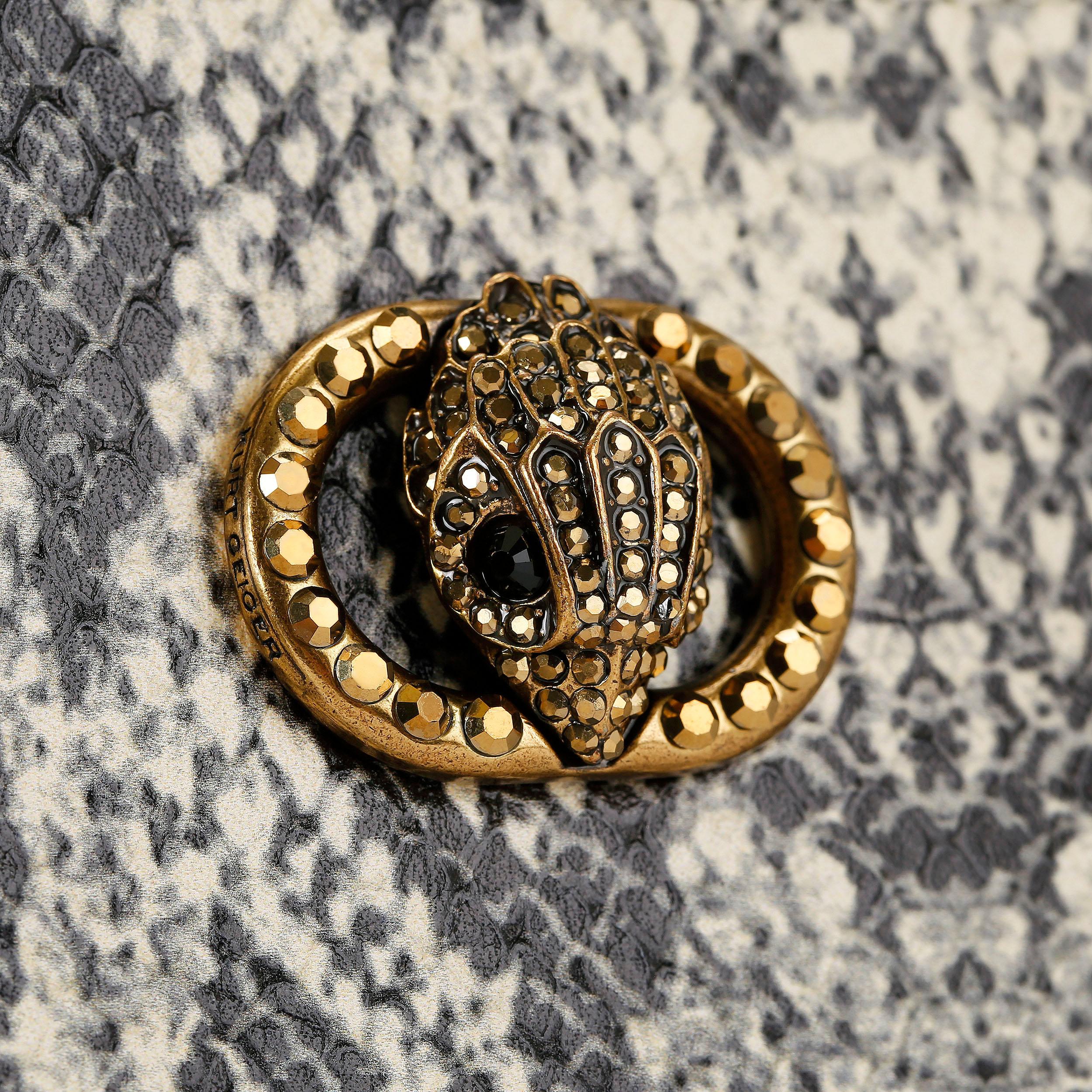 SM CHELSEA BUCKET BAG Snake Print Bucket Bag by KURT GEIGER LONDON