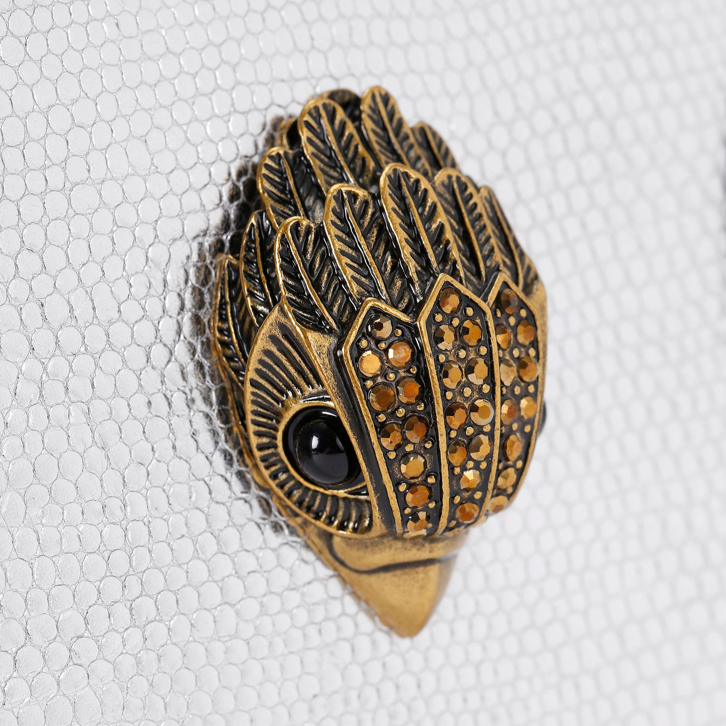 MINI BOND TOTE Silver Textured Tote Purse by KURT GEIGER LONDON