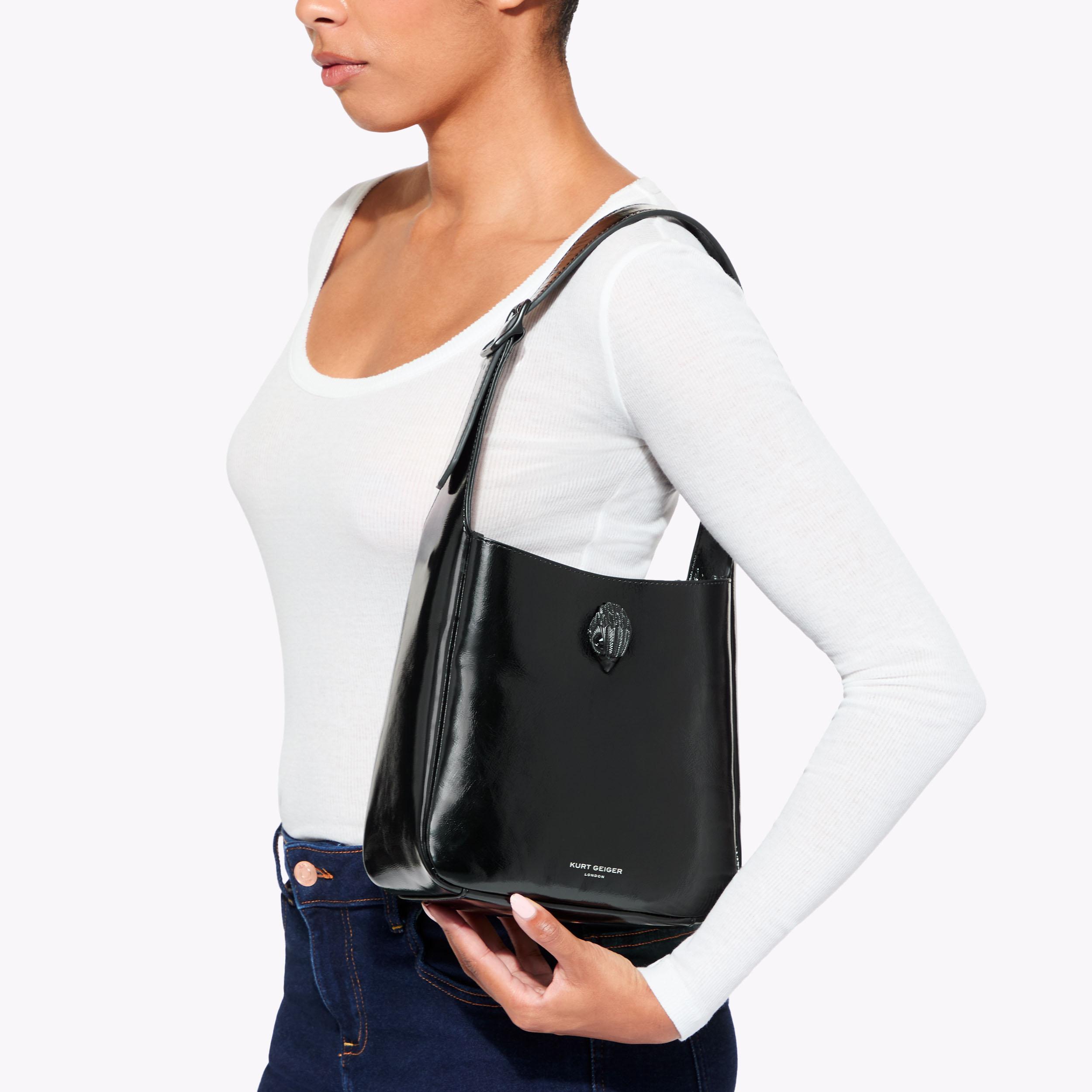 SMALL BOND HOBO DR Black Shoulder Hobo Purse by KURT GEIGER LONDON