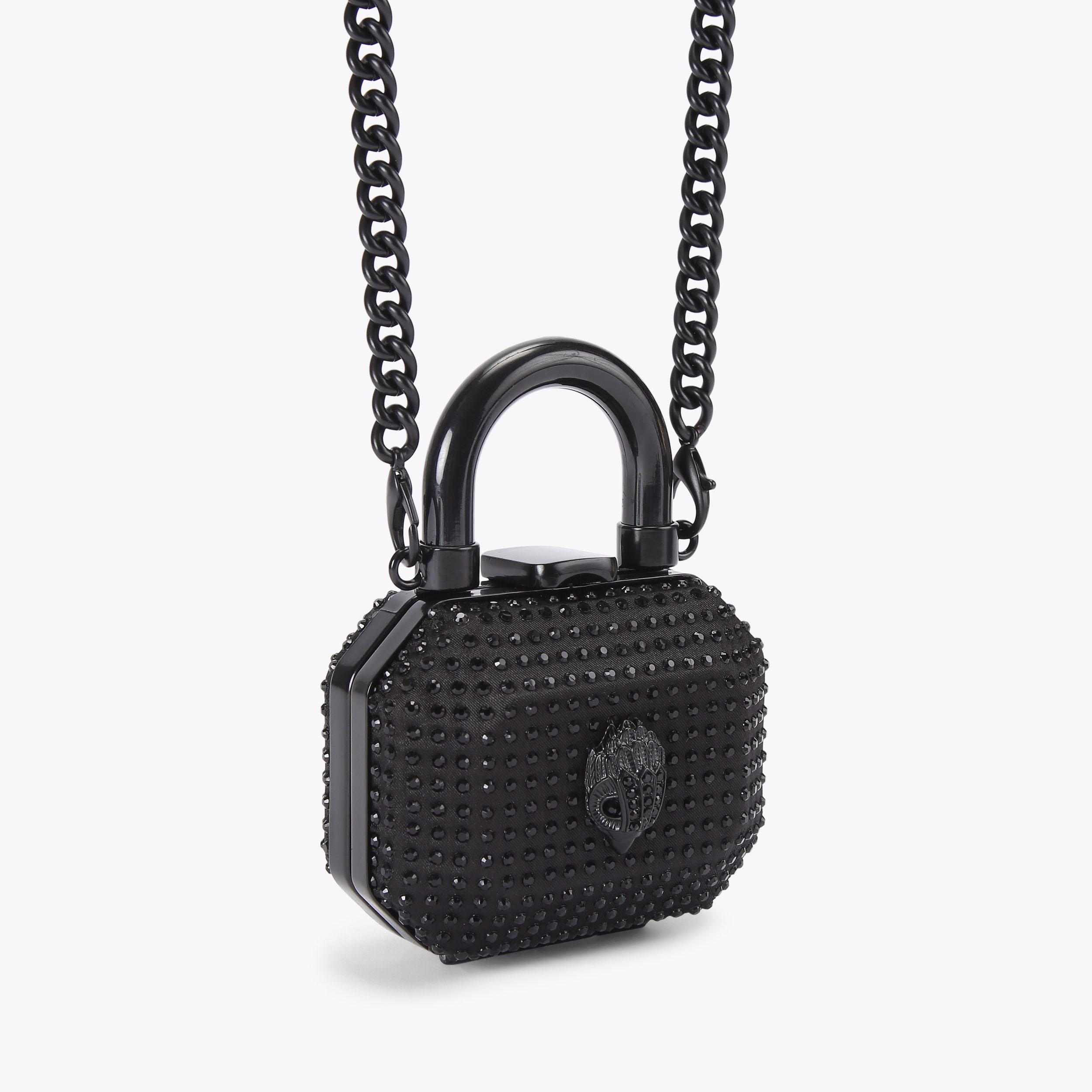 MICRO TOP HANDLE CLUTCH Black Crystal Micro Clutch Purse by KURT GEIGER ...