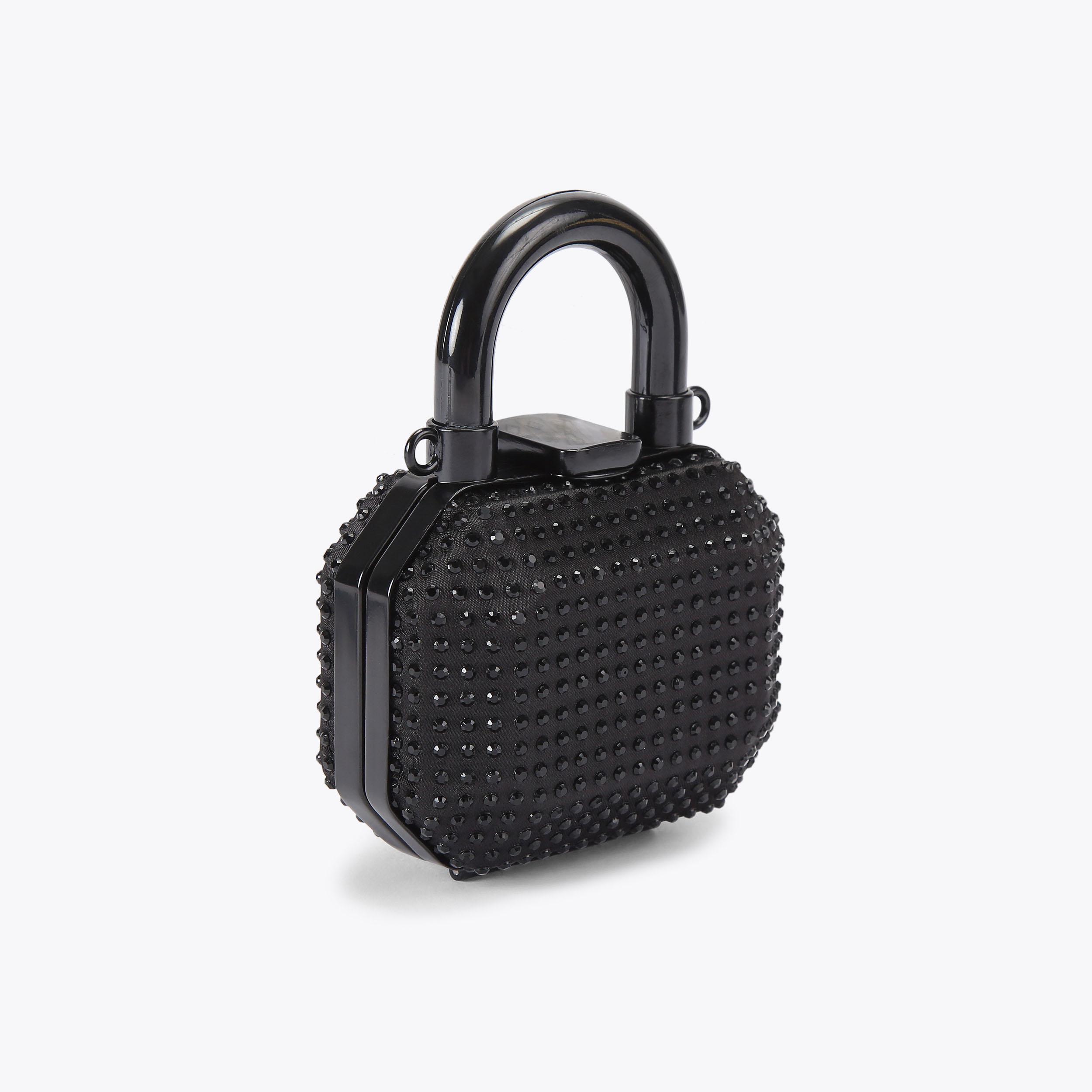 MICRO TOP HANDLE CLUTCH Black Crystal Micro Clutch Purse by KURT GEIGER ...