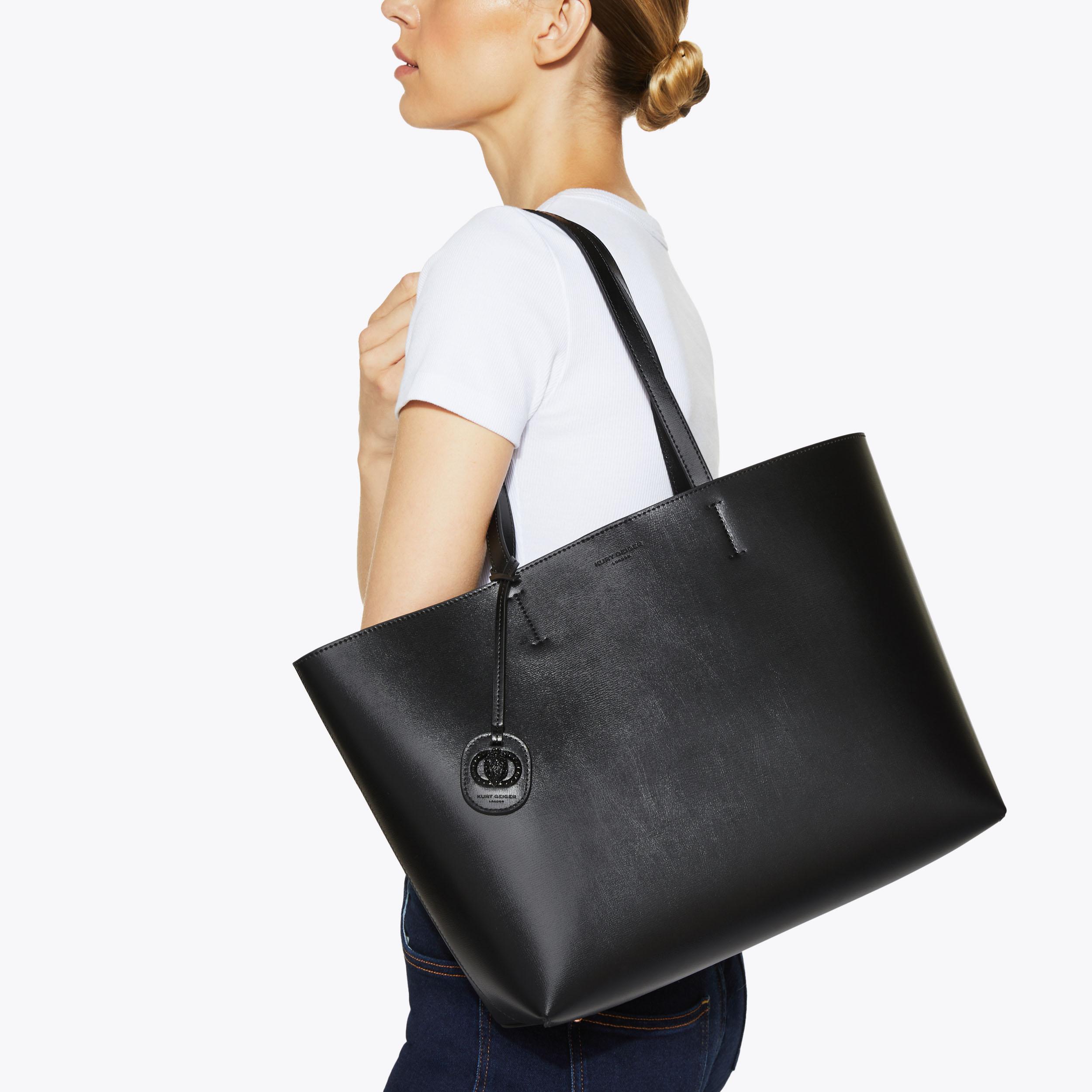 CHELSEA SHOPPER BAG DR Black Drench Shopper Bag by KURT GEIGER LONDON