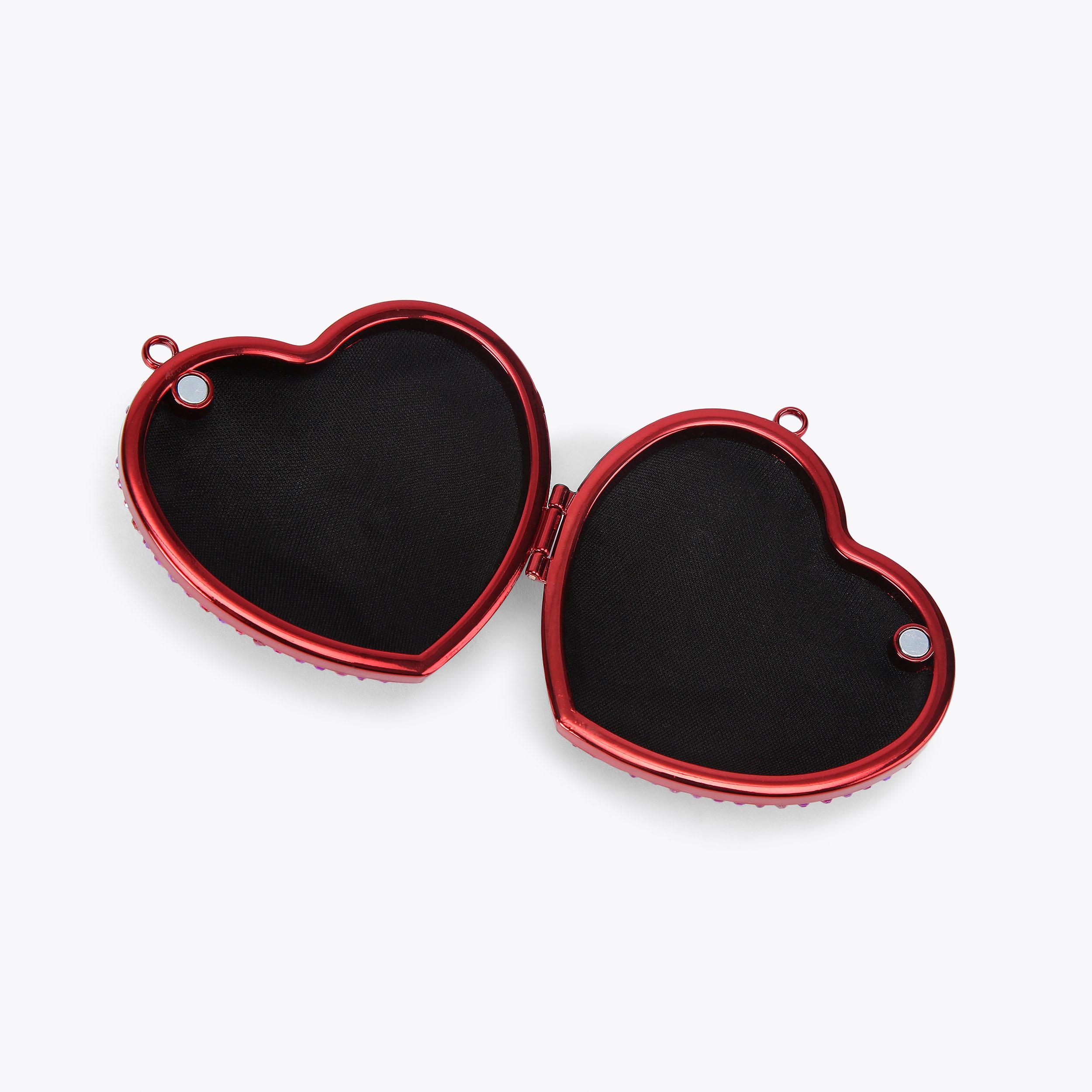 MICRO HEART CLUTCH Purple Cross Body Bag by KURT GEIGER LONDON