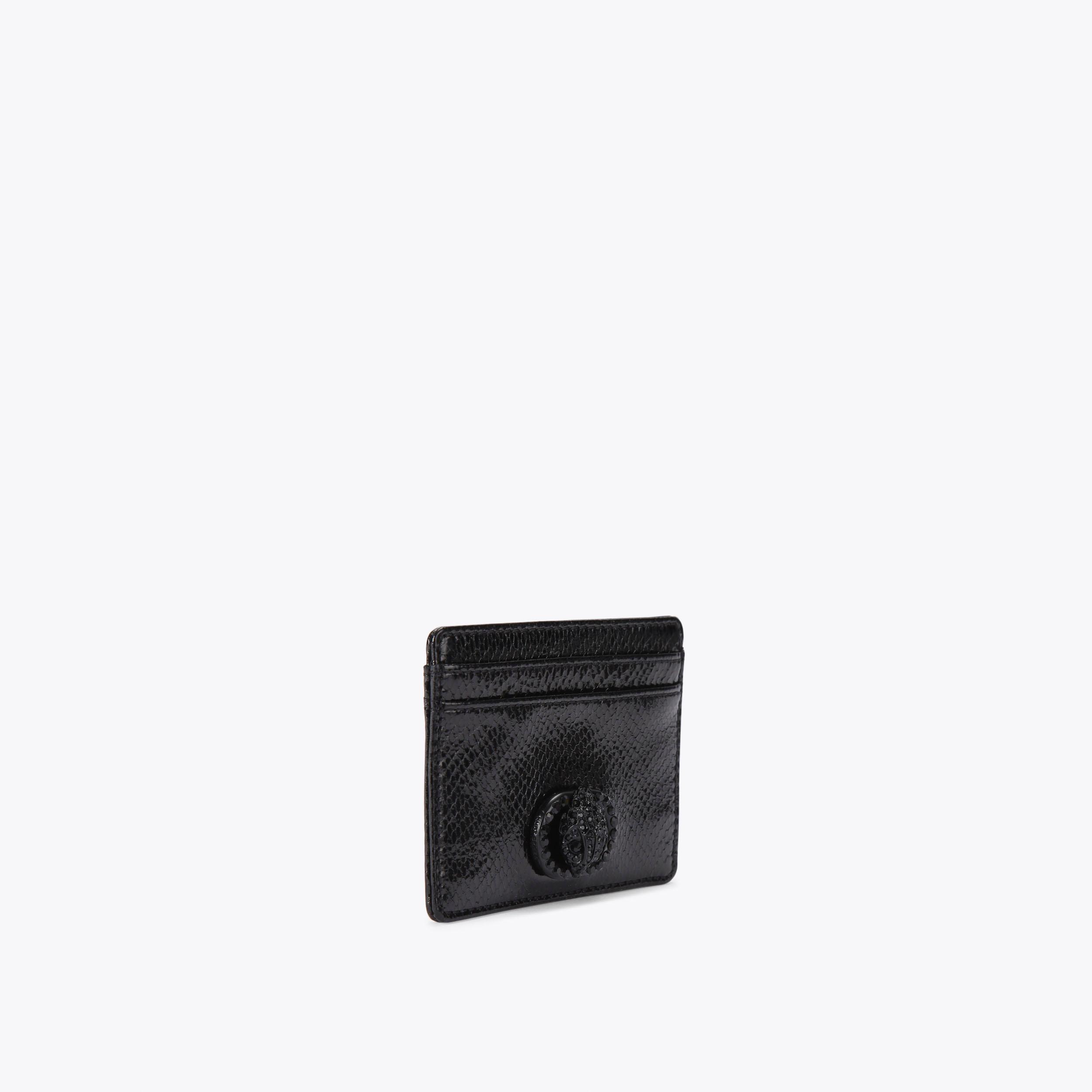 CHELSEA CARD HOLDER DR Black Lizard Embossed Card Holder by KURT GEIGER ...