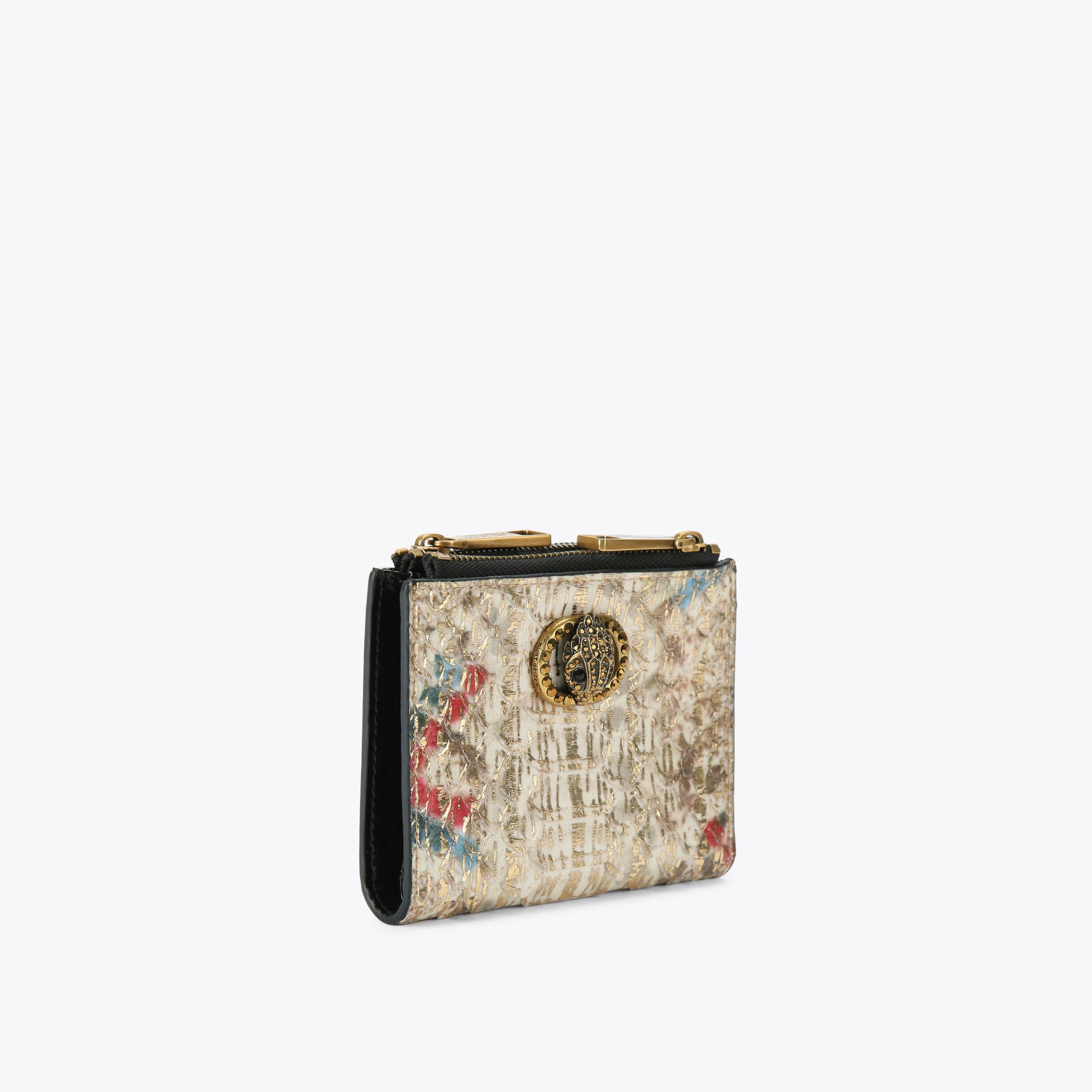 CHELSEA MINI PURSE Snake Print Gold Card Wallet by KURT GEIGER LONDON