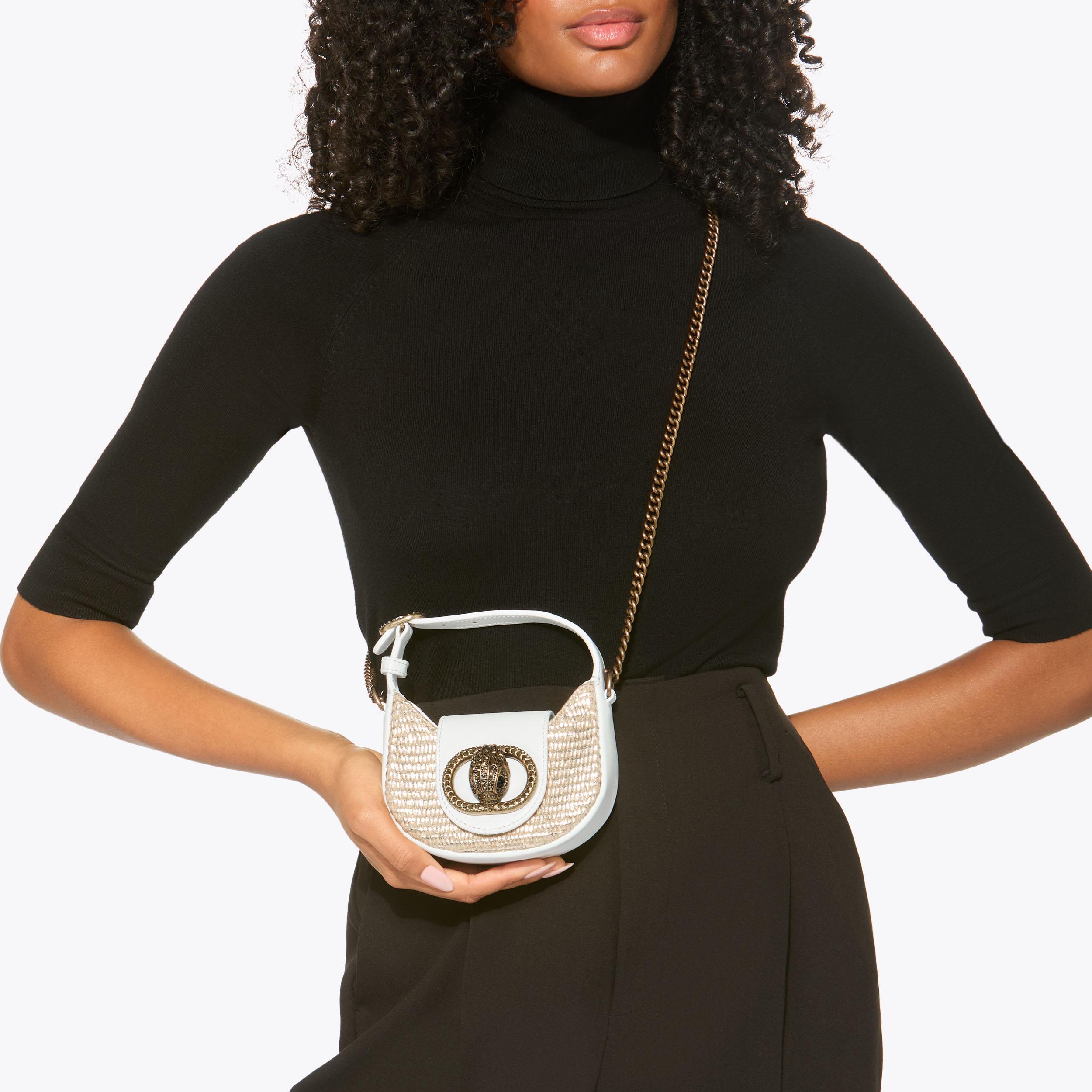 MICRO CHELSEA HOBO Bone Micro Cross Body Purse by KURT GEIGER LONDON