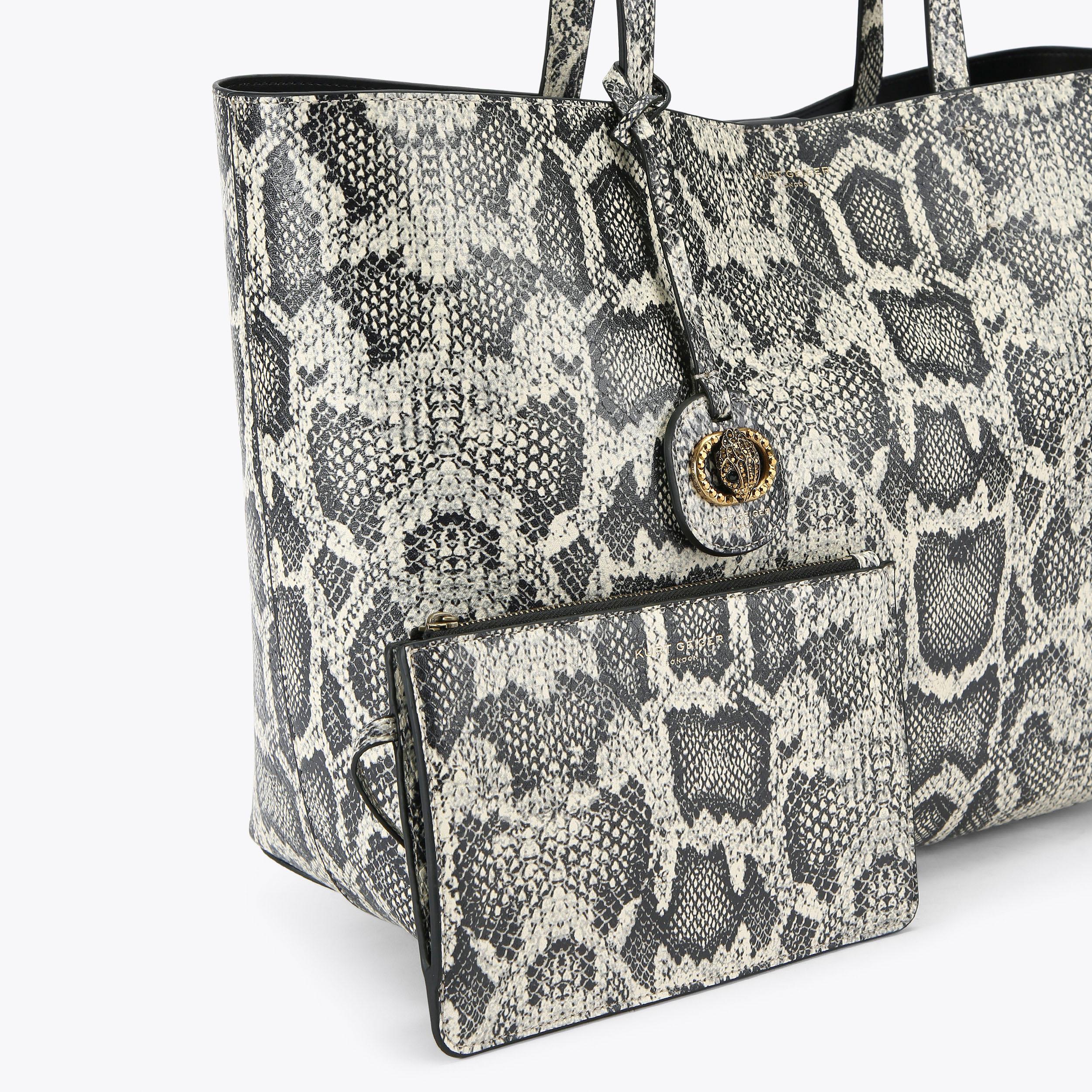 CHELSEA SHOPPER BAG Snake Skin Shopper Bag by KURT GEIGER LONDON