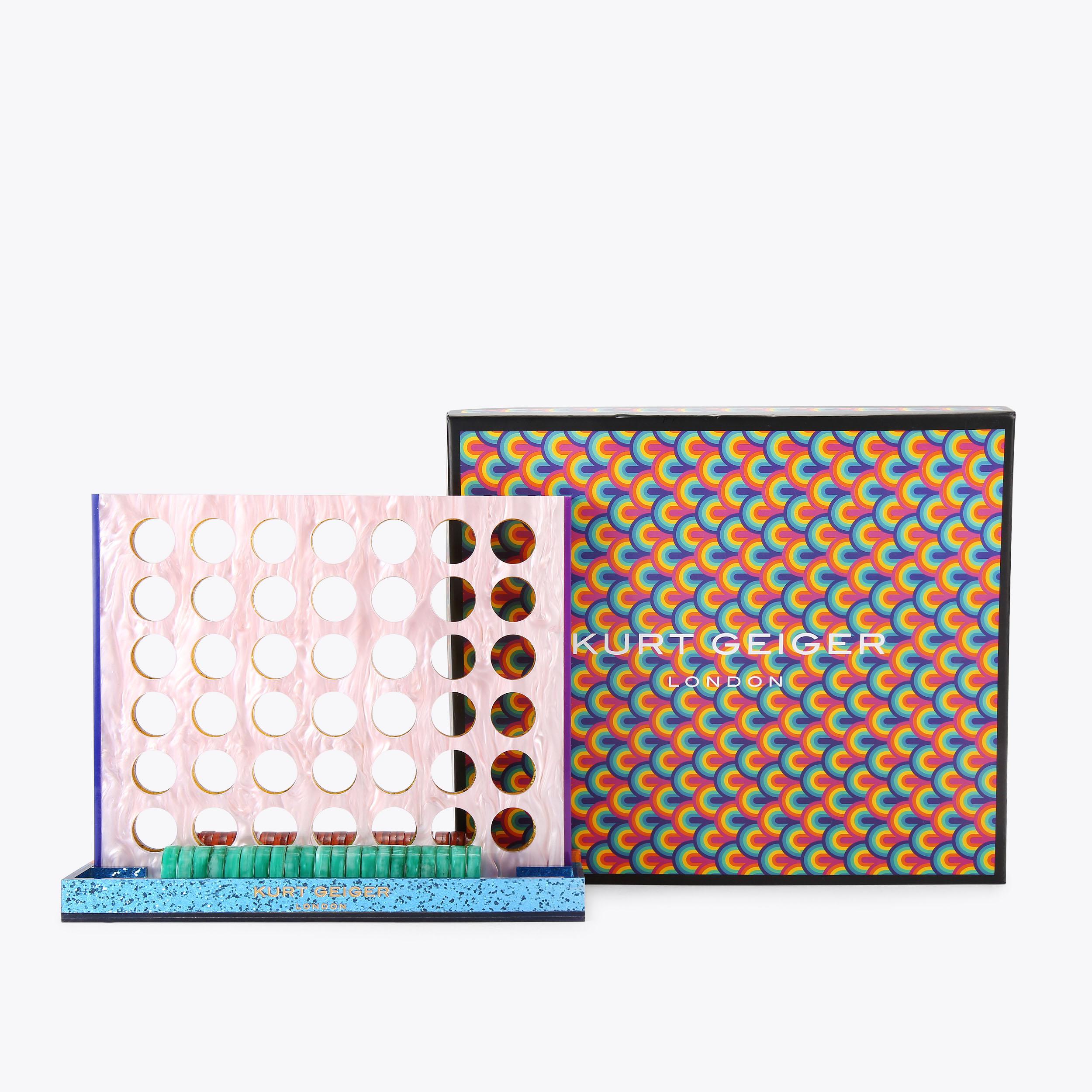 CONNECT 4 GAME Glitter Perspex Connect Four by KURT GEIGER LONDON