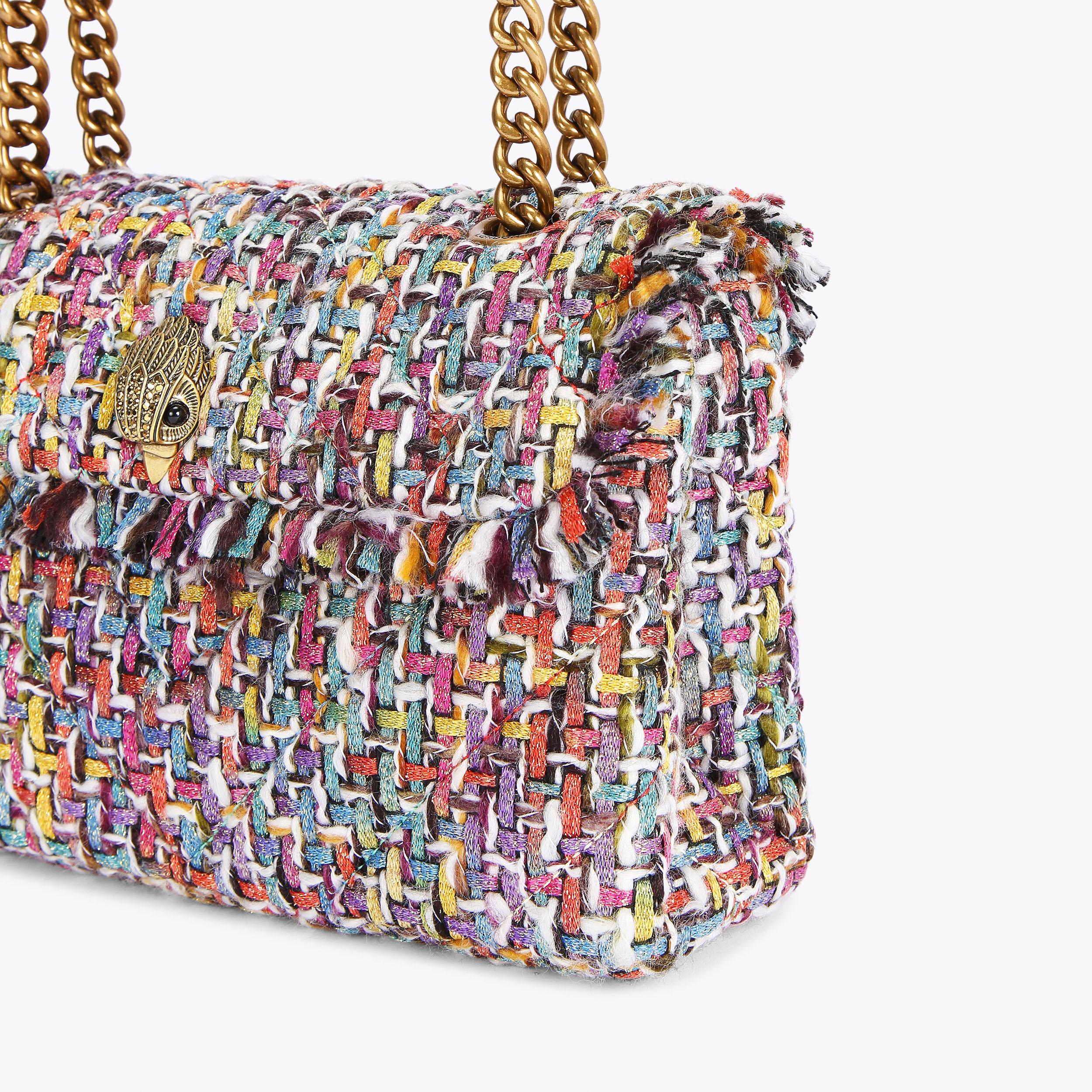TWEED KENSINGTON BAG Fabric Tweed Cross Body Bag by KURT GEIGER LONDON