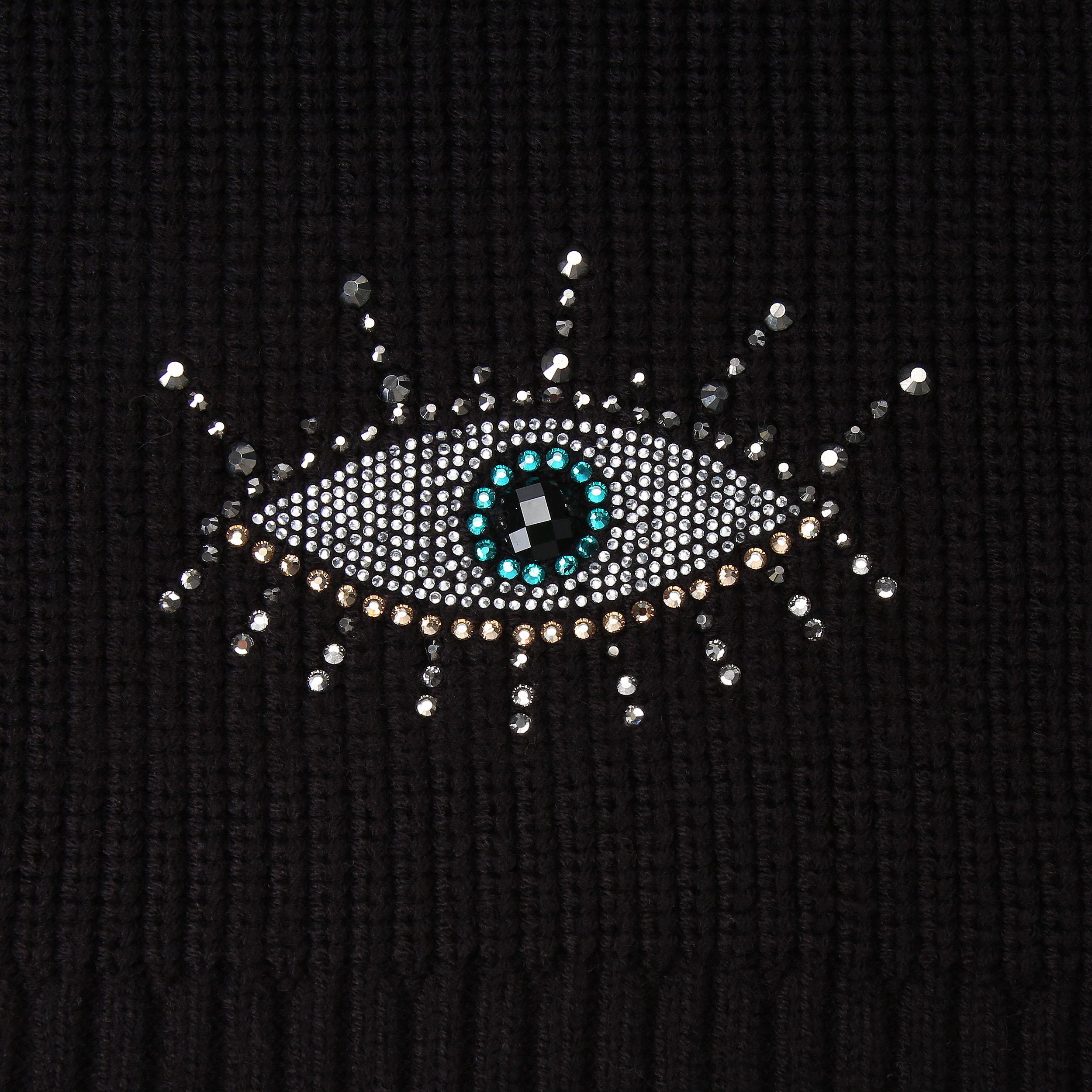 EVIL EYE SCARF Black Evil Eye Scarf by KURT GEIGER LONDON