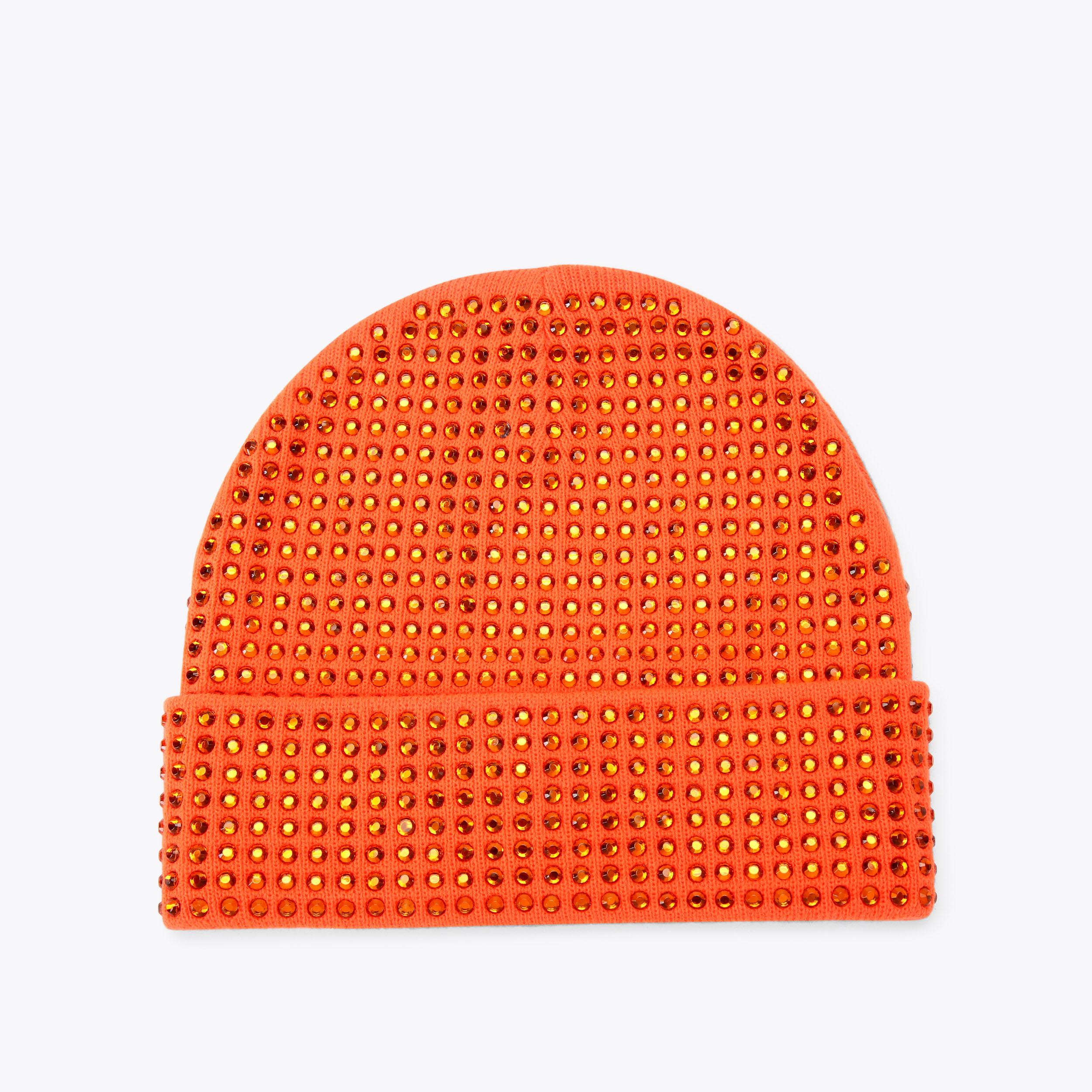 CRYSTAL EAGLE BEANIE Orange Crystal Beanie Hat by KURT GEIGER LONDON
