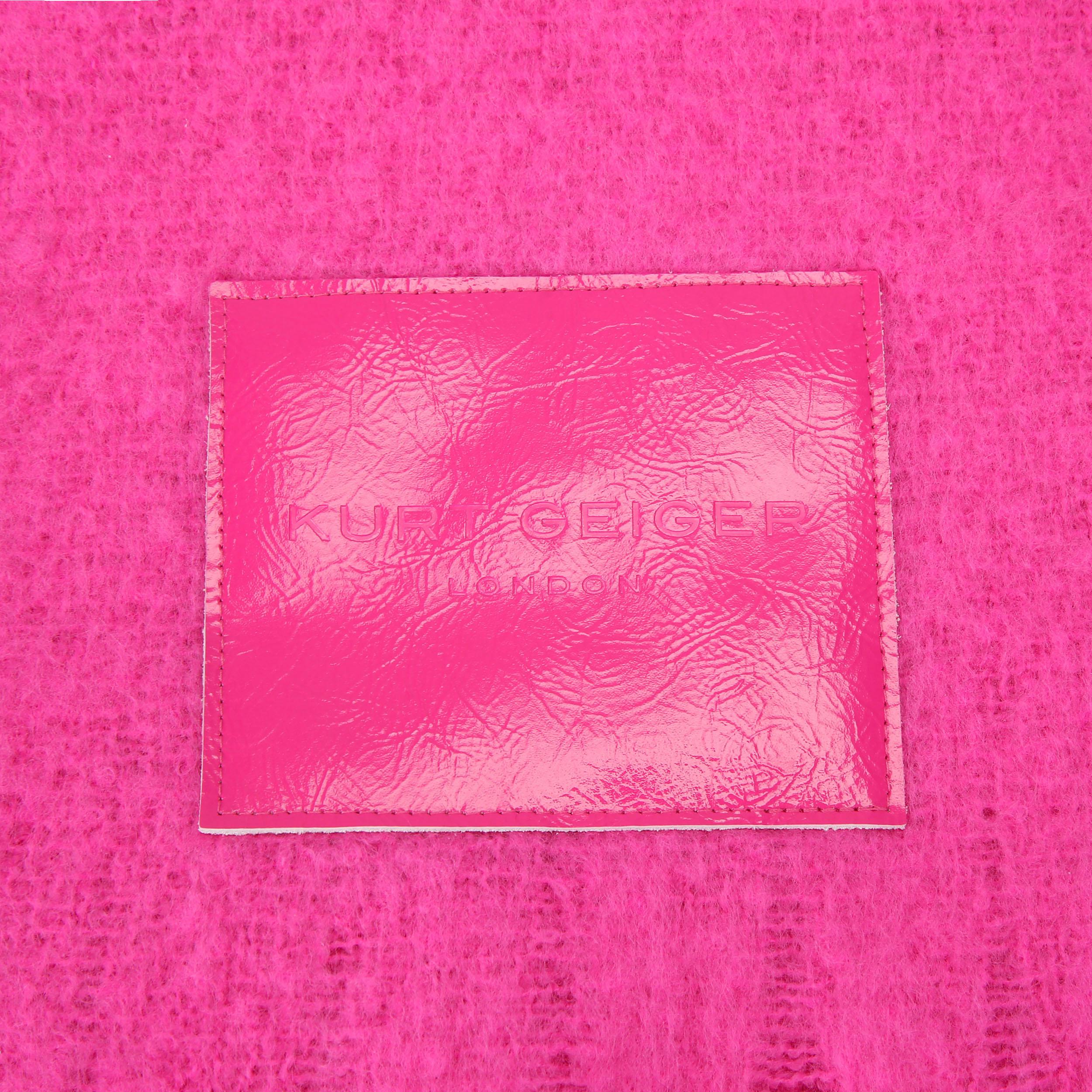 YARNDYE SCARF Neon Pink Fabric Scarf by KURT GEIGER LONDON