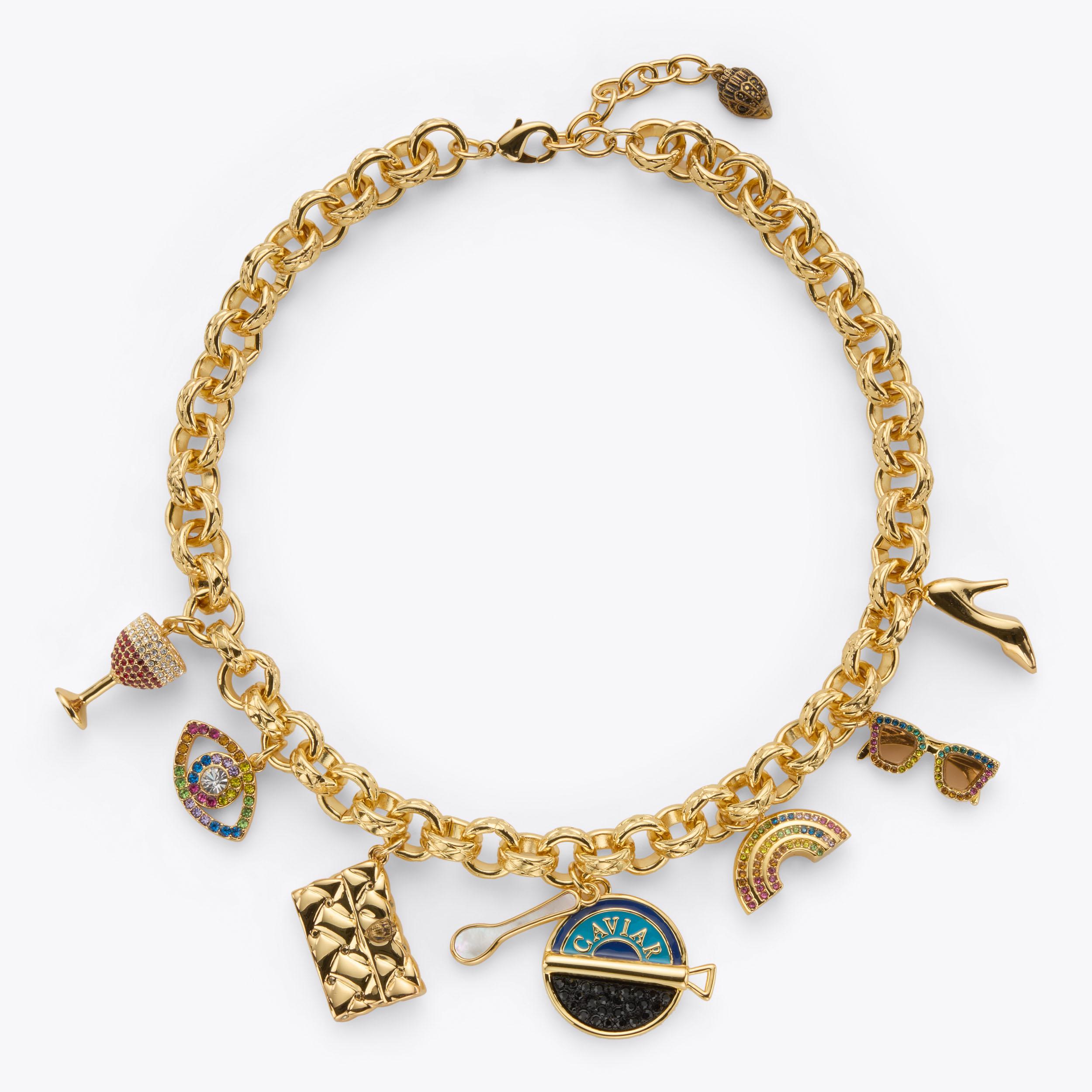 KENSINGTON CHARM NECKLACE Gold Charm Necklace by KURT GEIGER LONDON