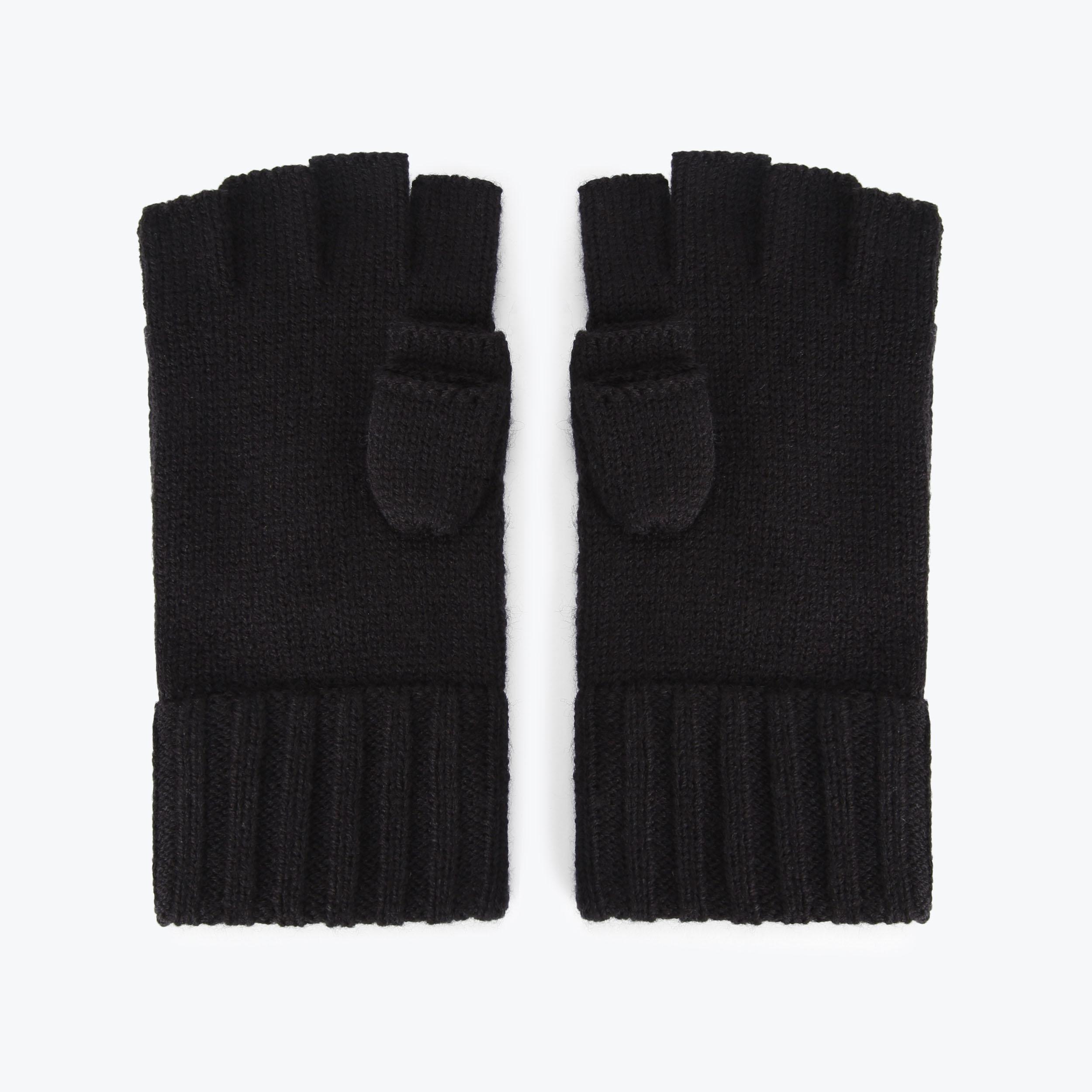 BELGRAVIA BOW MITTENS Black Crystal Bow Mittens by KURT GEIGER LONDON