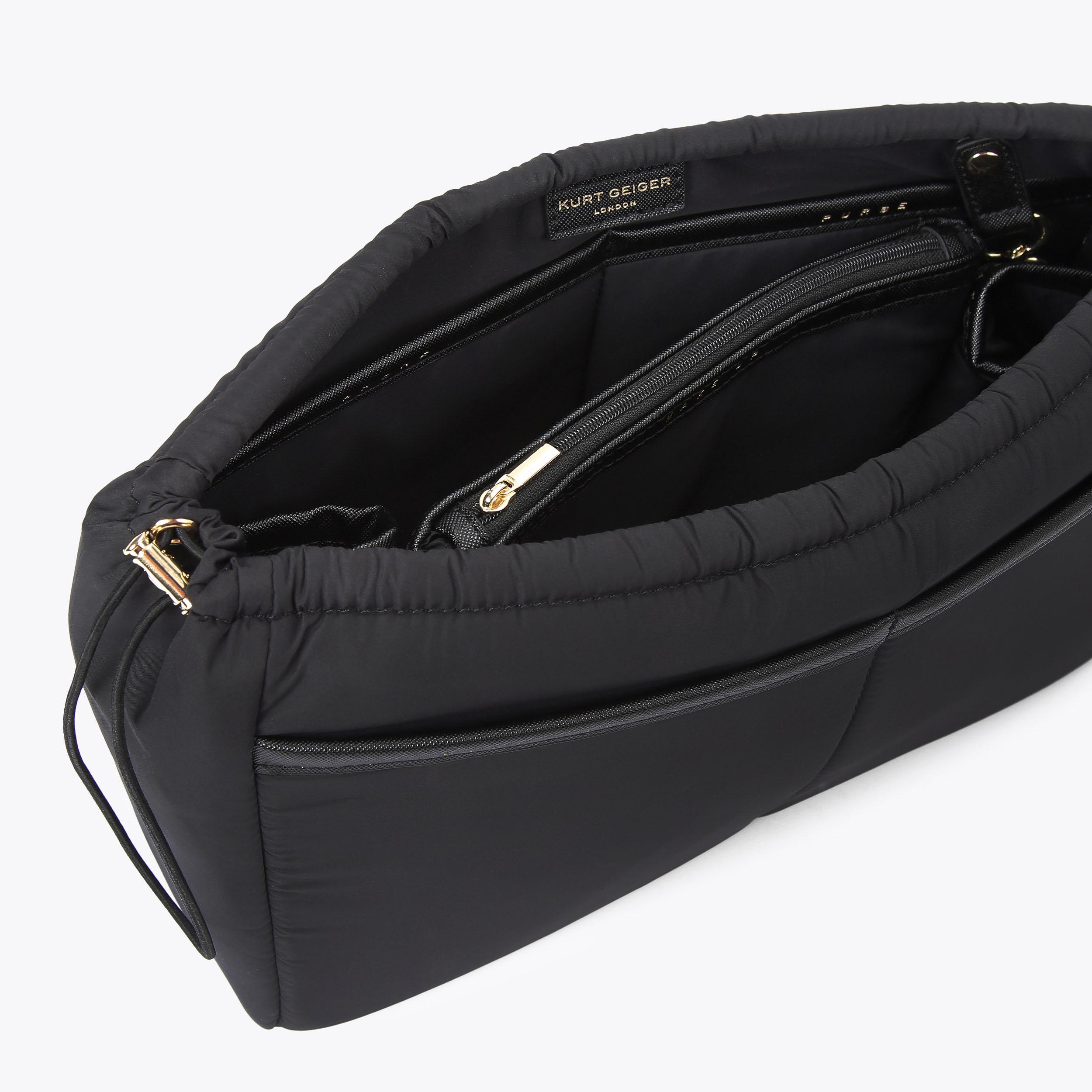 RECYCLED BAG ORGANISER Black Bag Interior Organiser by KURT GEIGER LONDON