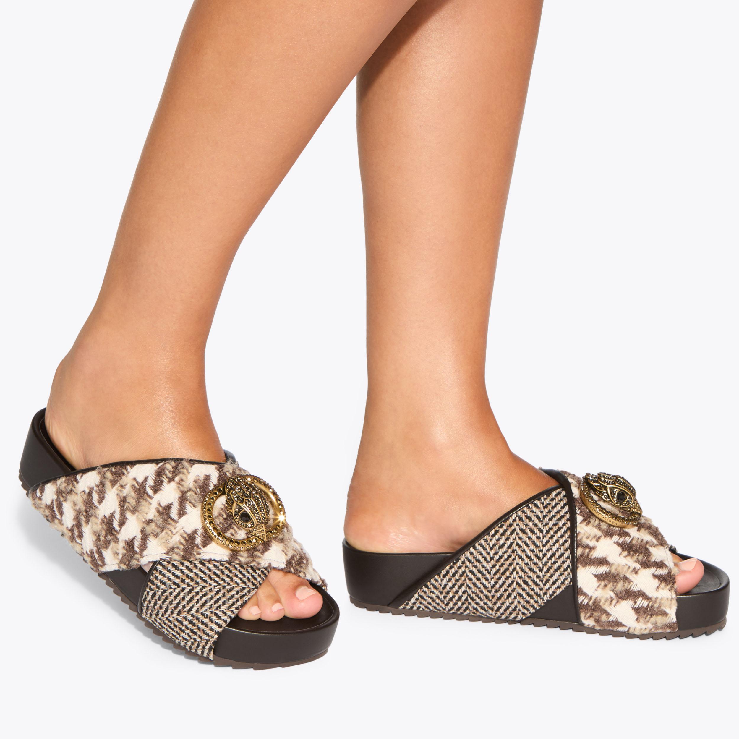 CHELSEA CROSS STRAP DR Fabric Strap Chunky Sandal by KURT GEIGER LONDON