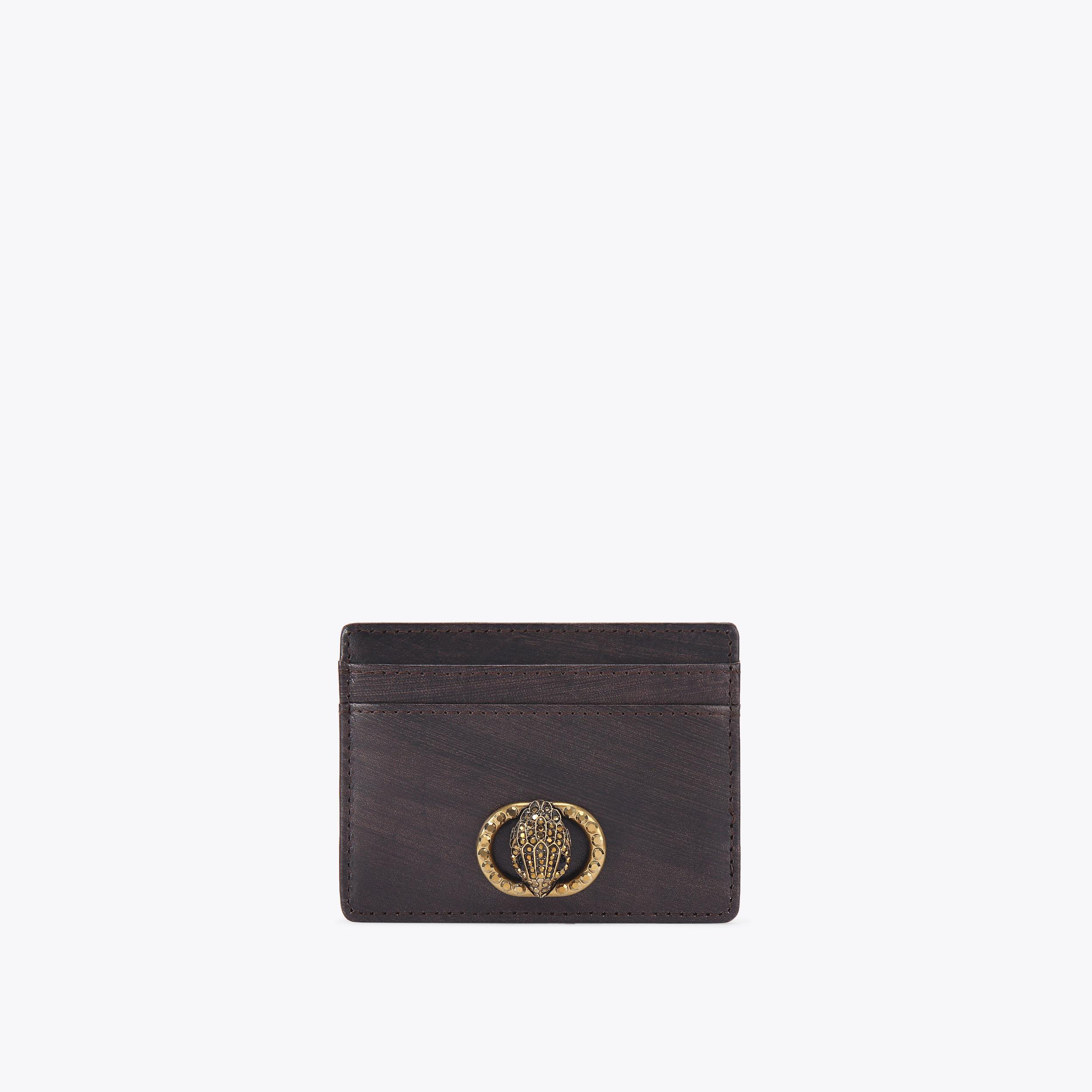 CHELSEA CARD HOLDER Brushed Brown Card Holder by KURT GEIGER LONDON