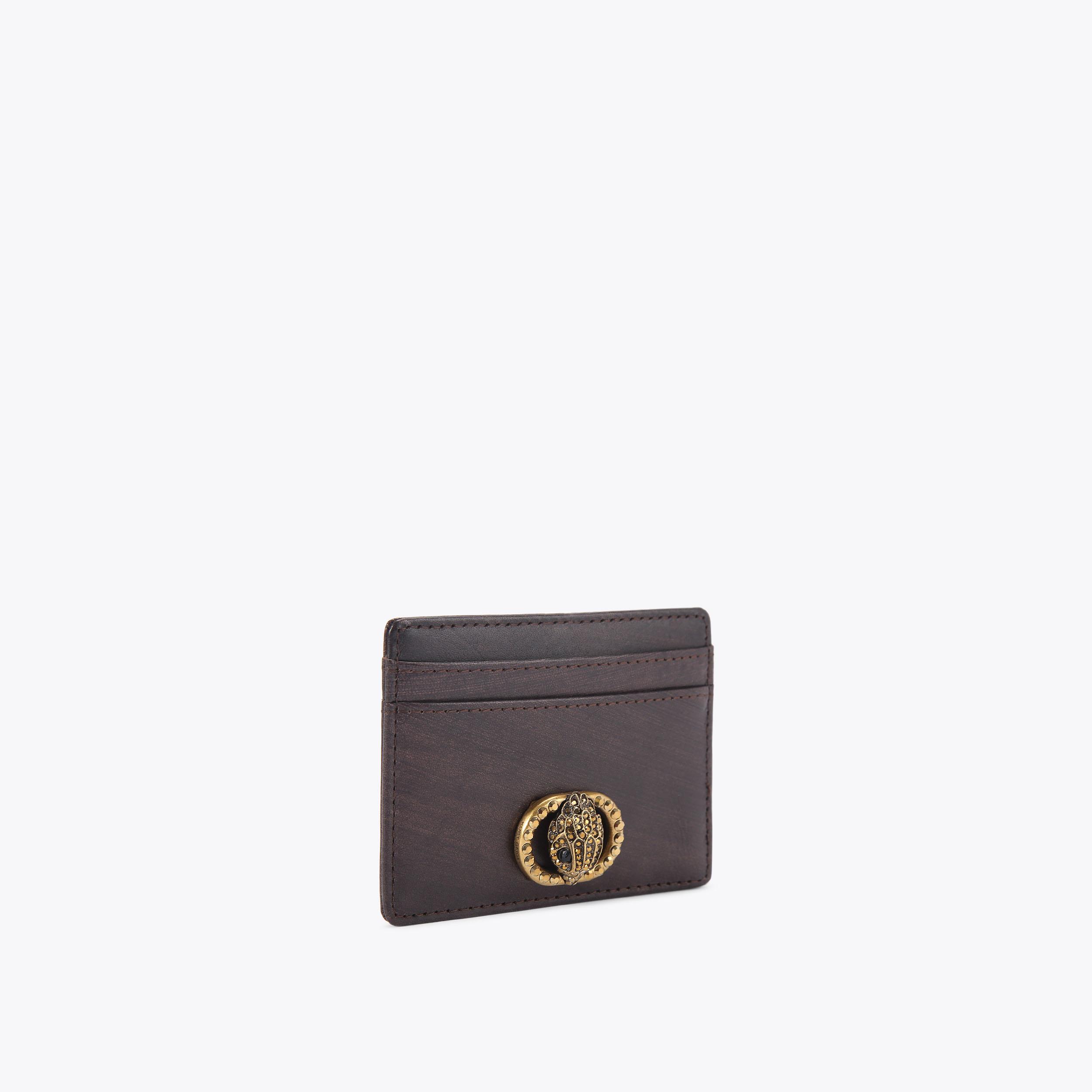 CHELSEA CARD HOLDER Brushed Brown Card Holder by KURT GEIGER LONDON