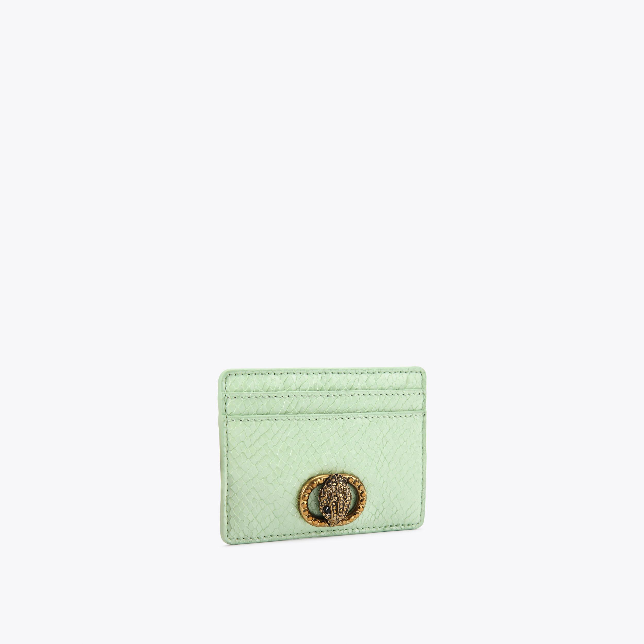 CHELSEA CARD HOLDER Black Snake Card Wallet by KURT GEIGER LONDON